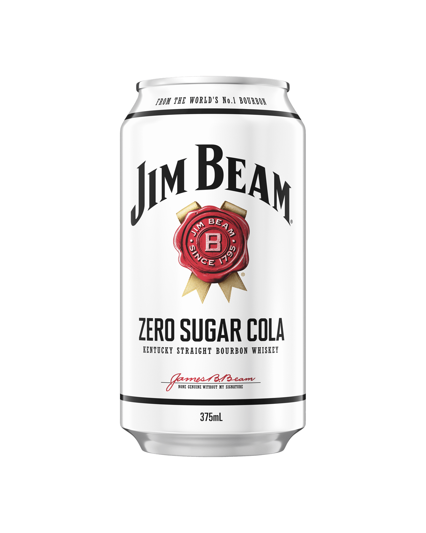 Buy Jim Beam White Label Bourbon & Zero Sugar Cola Cans 10 Pack 375ml ...