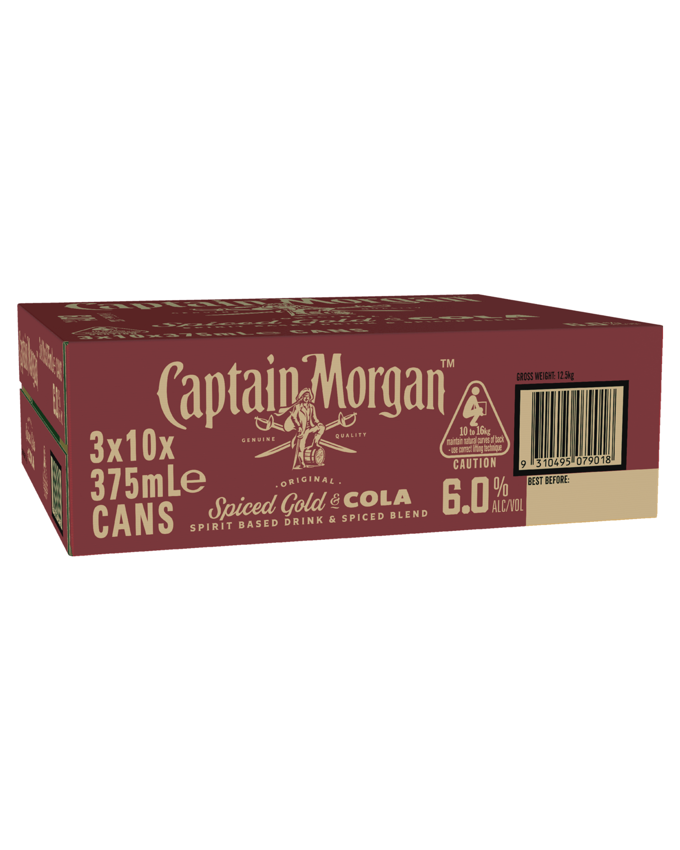 Buy Captain Morgan Original Spiced Gold & Cola 10 Pack 375ml Online ...