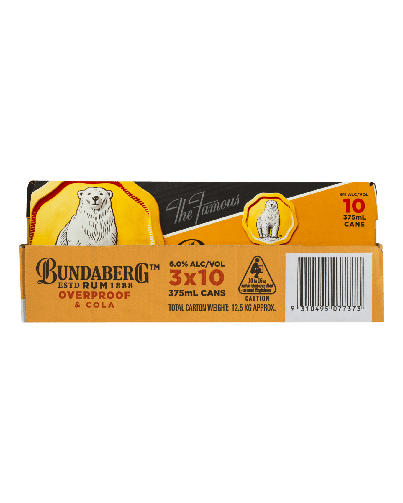 Buy Bundaberg Op Rum & Cola Cans 10 Pack 375ml Online @Lowest Price