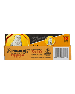 Buy Bundaberg Op Rum & Cola Cans 10 Pack 375ml Online (Low Prices) from ...