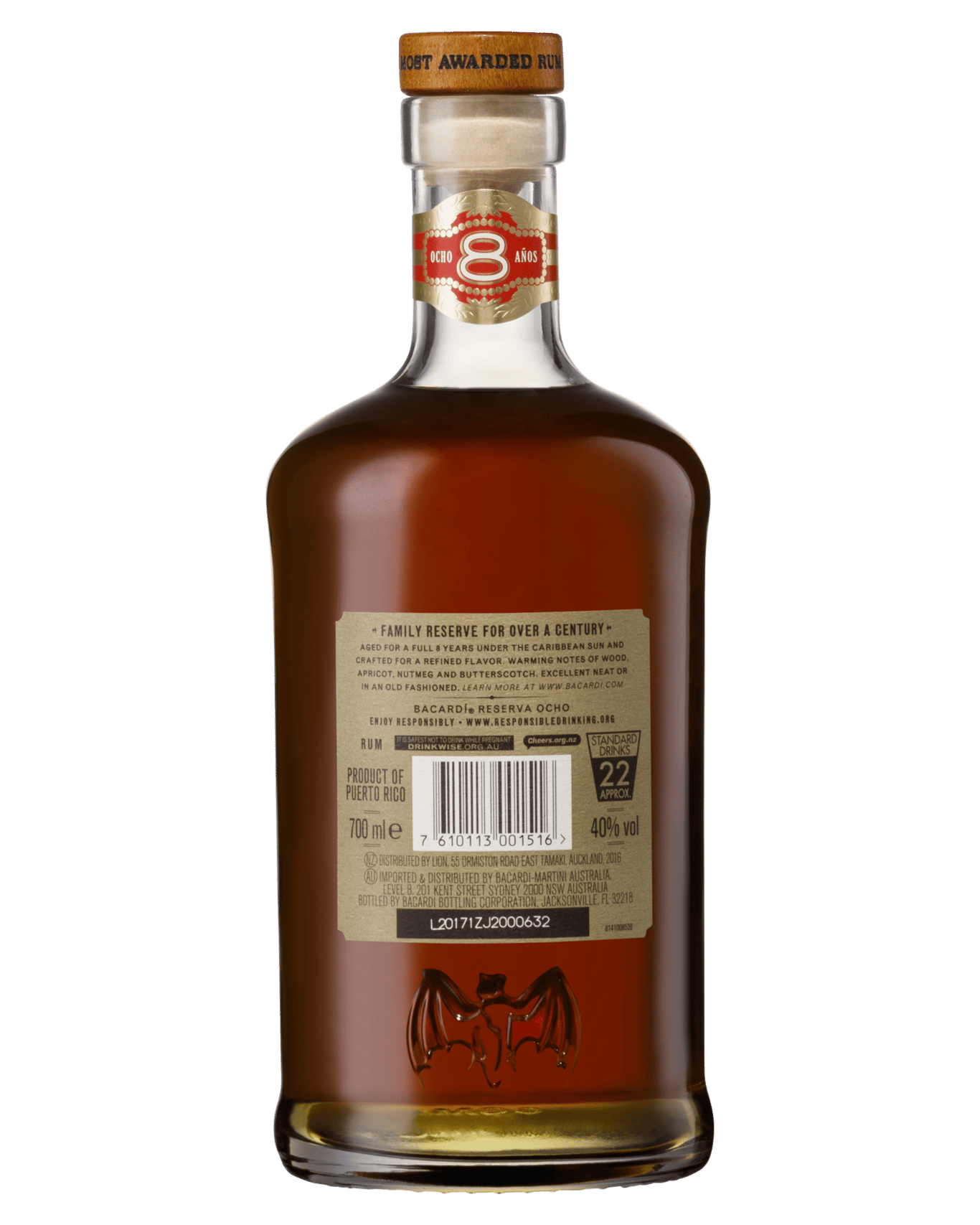 Buy Bacardi Reserva Ocho 8 Year Old Rum 700ml Online @Lowest Price