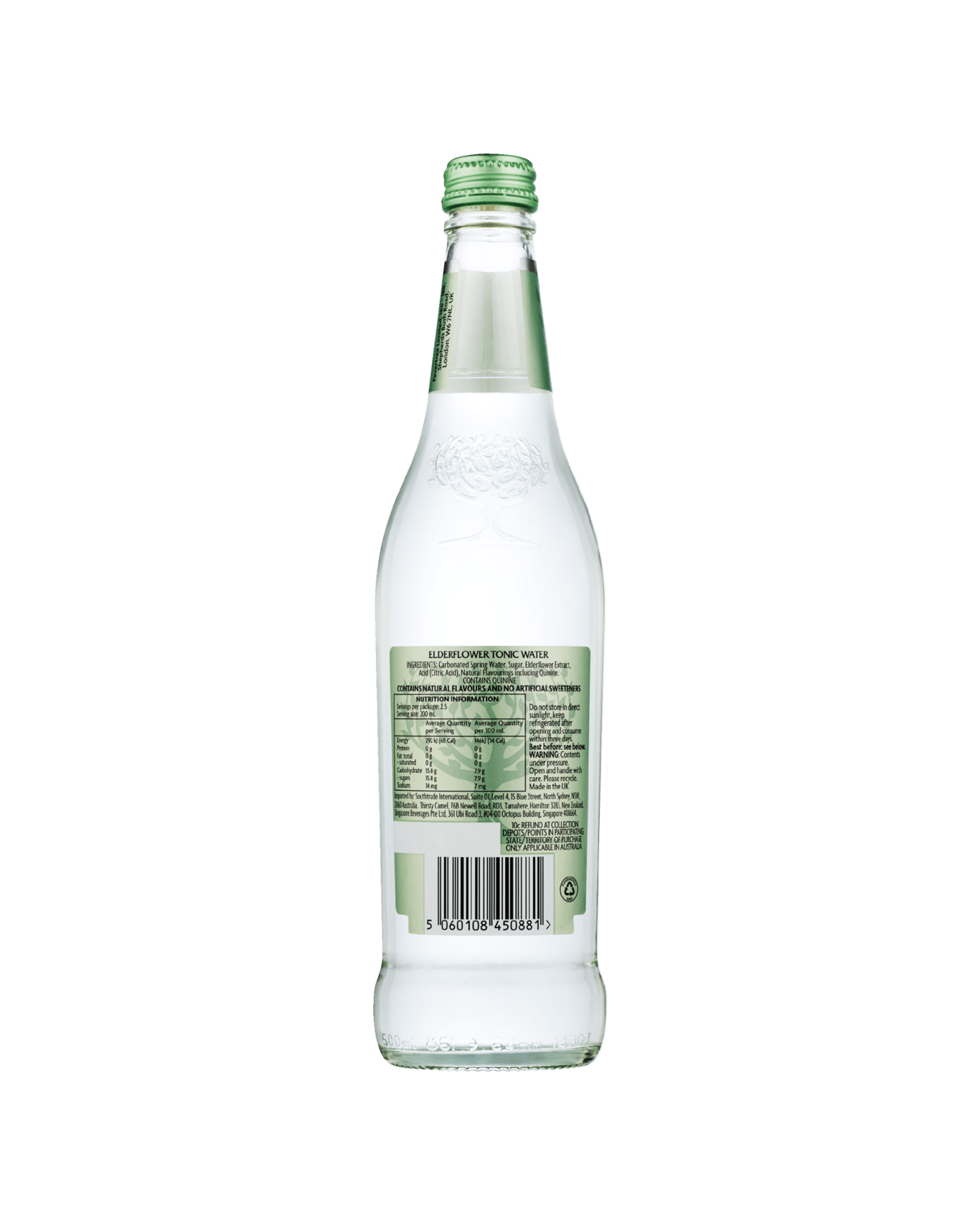 Buy Fever Tree Premium Elderflower Tonic Water 500ml Bottles Online ...
