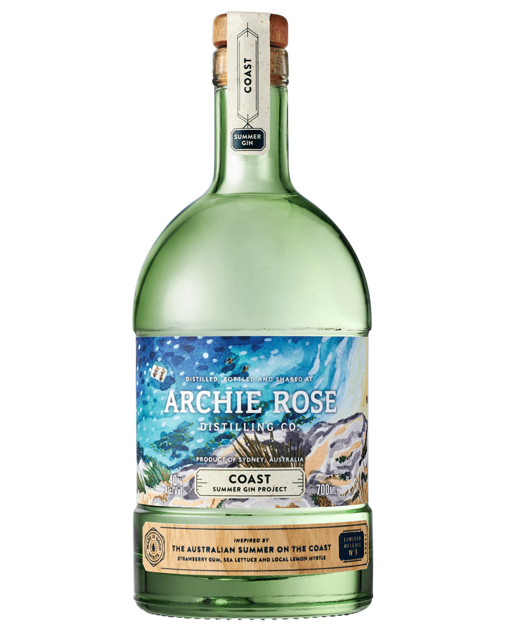 Archie Rose Distilling Co Summer Gin Project Coast 700mL - Boozy