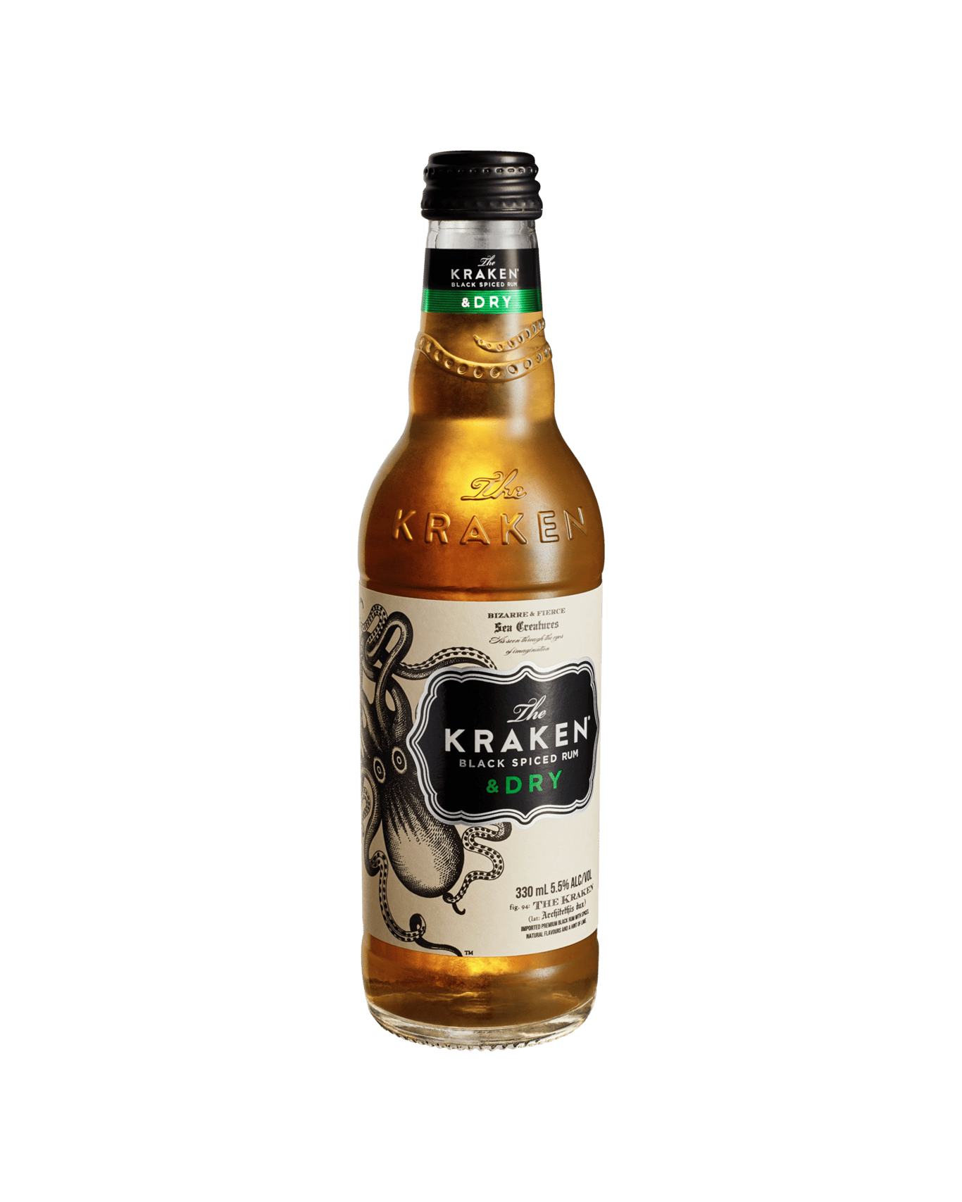 Buy The Kraken Black Spiced Rum & Dry Bottles 330ml Online @Lowest Price