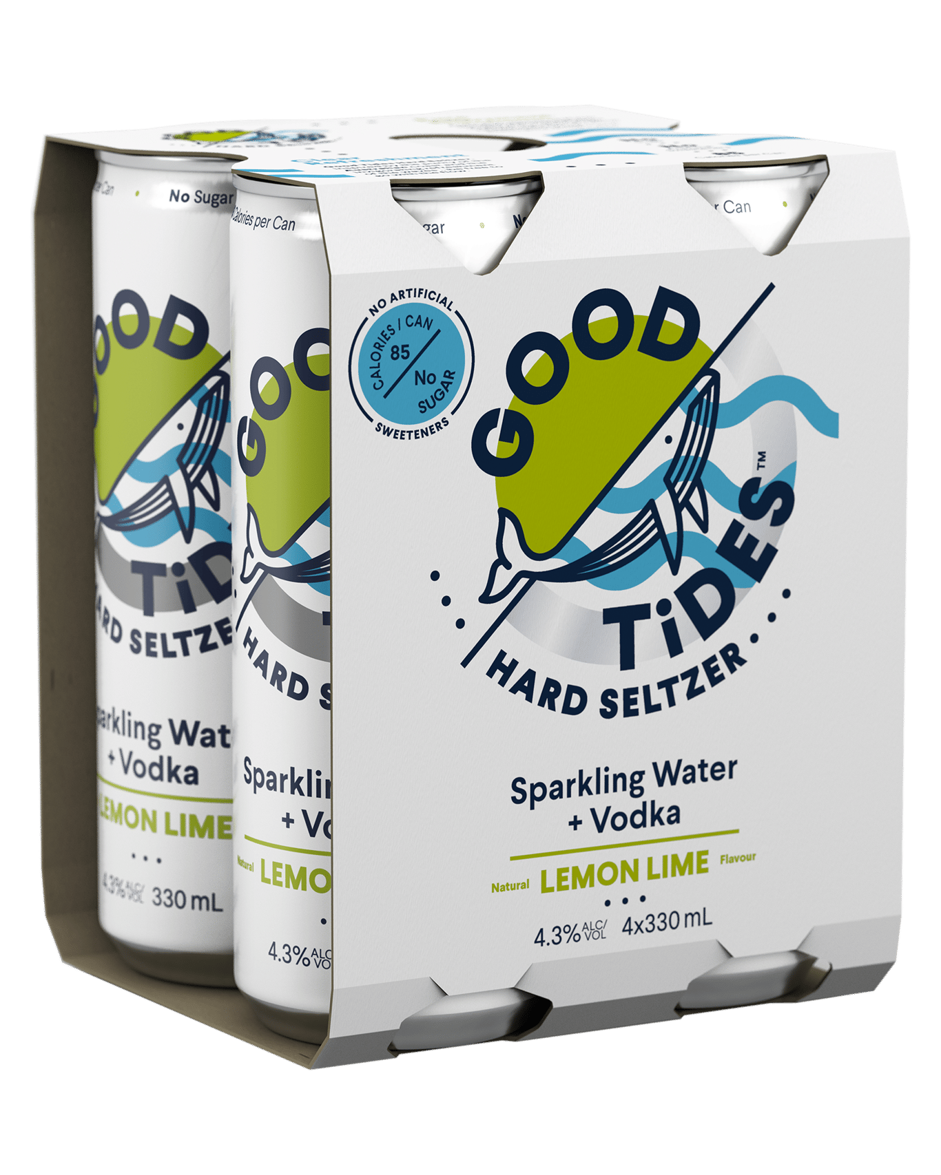 Buy Good Tides Hard Seltzer Lemon Lime 4.3% 330ml Online @Lowest Price