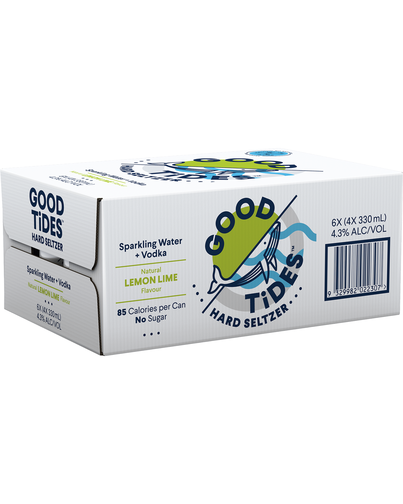 Buy Good Tides Hard Seltzer Lemon & Lime Cans 330mL | Dan Murphy's Delivers
