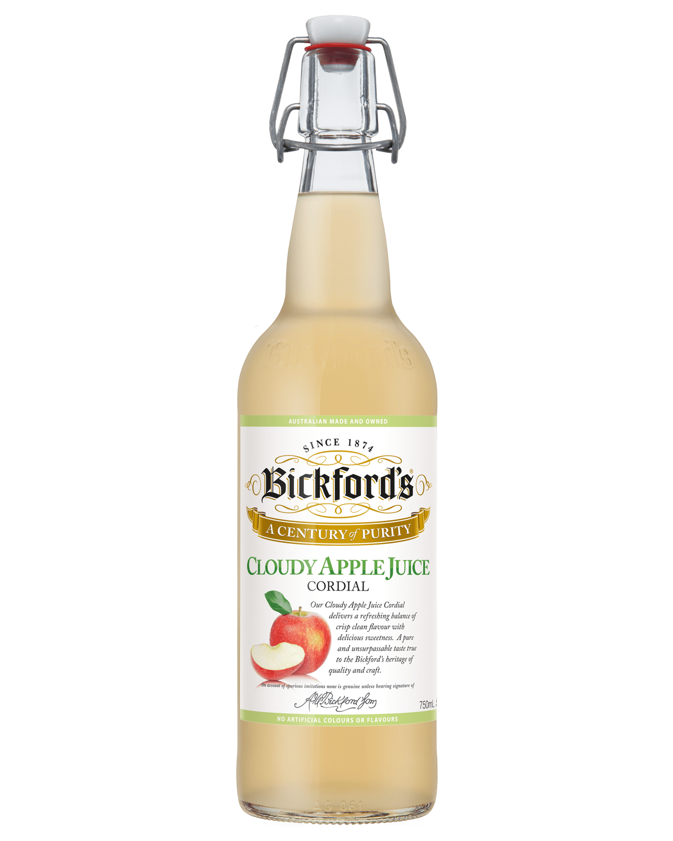 Buy Bickford's Swing Top Cloudy Apple Cordial 750ml Online @Lowest Price
