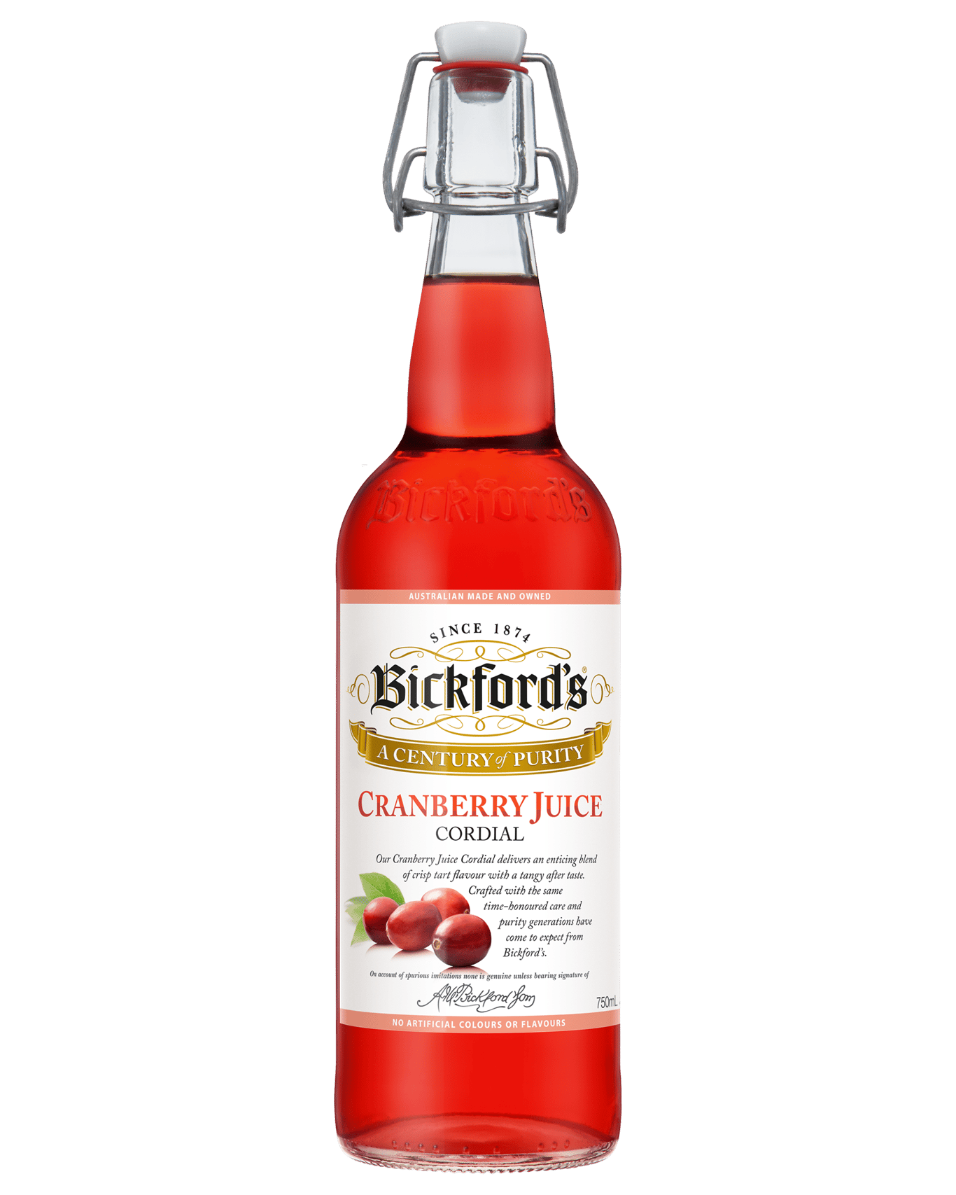 Buy Bickford's Swing Top Cranberry Cordial 750ml Online @Lowest Price
