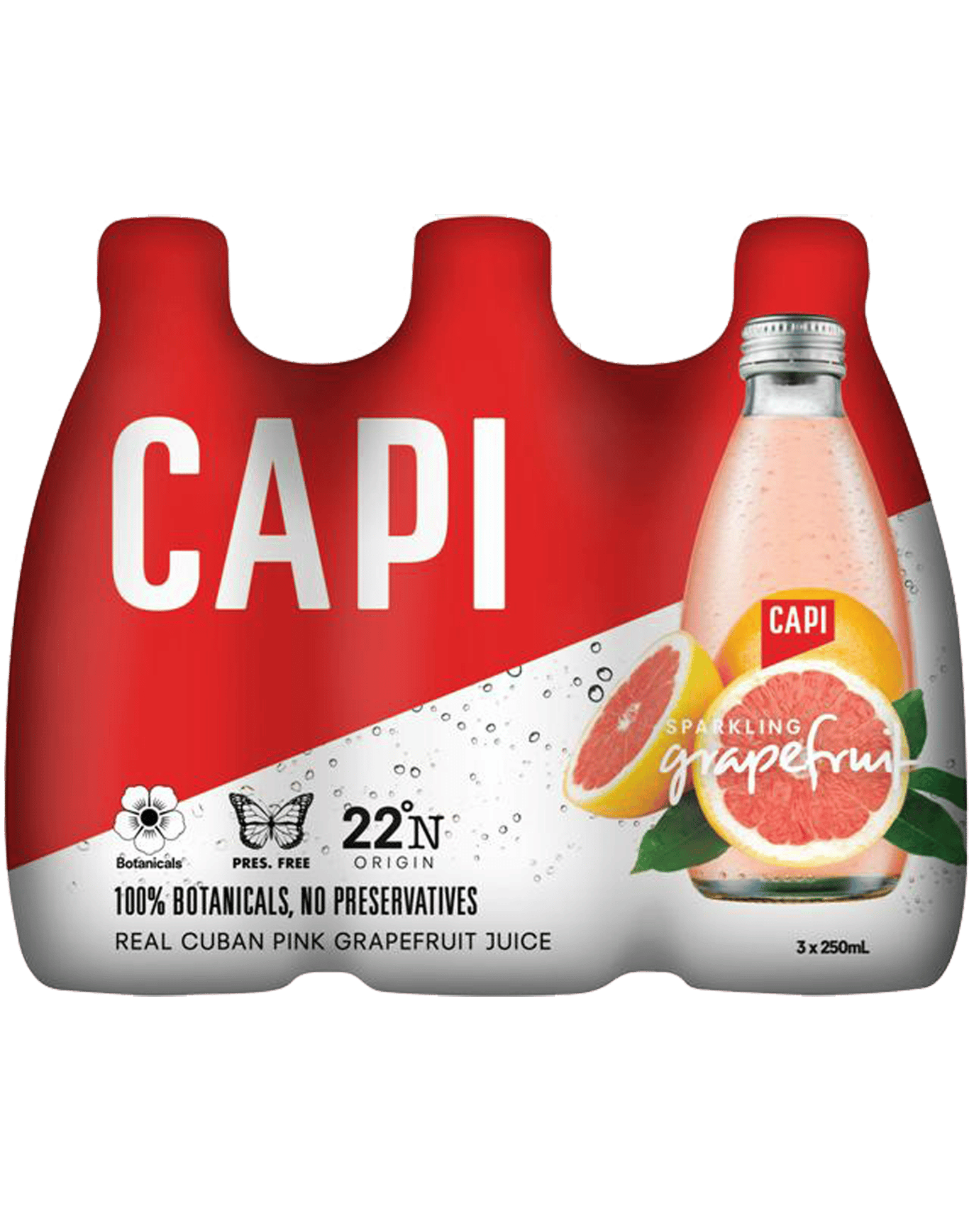 Buy Capi Pink Grapefruit 250ml 3 Pack Online (Low Prices) from Dan Murphy's