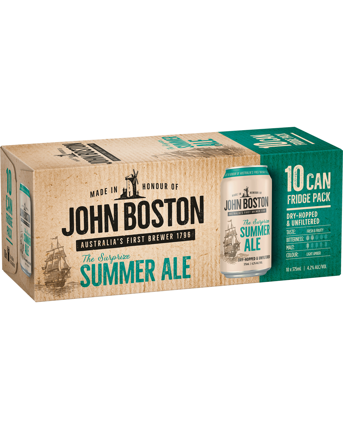 Buy John Boston The Surprize Summer Ale Cans 10 Pack 375ml Online ...