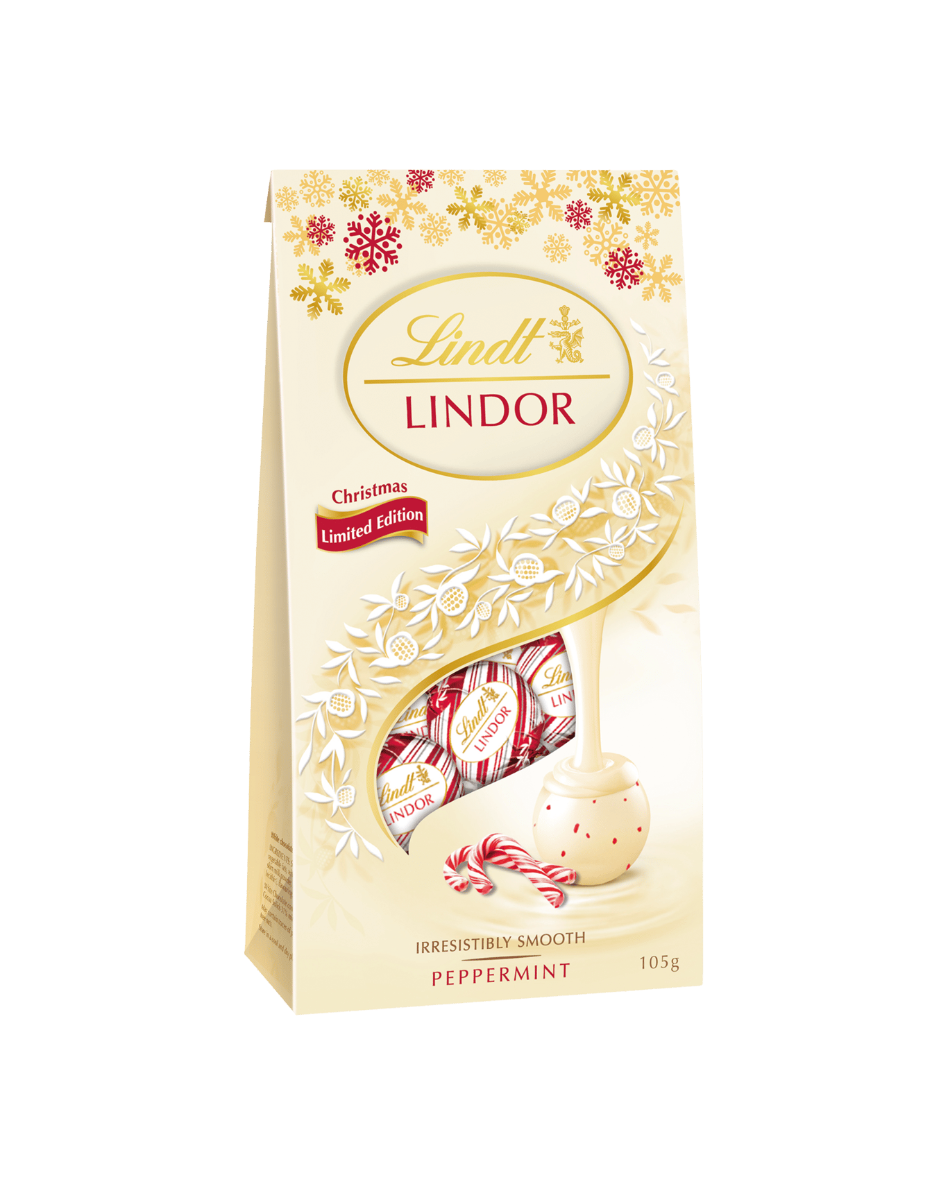 Buy Lindt Lindor White Peppermint Bag 105g Online @Lowest Price