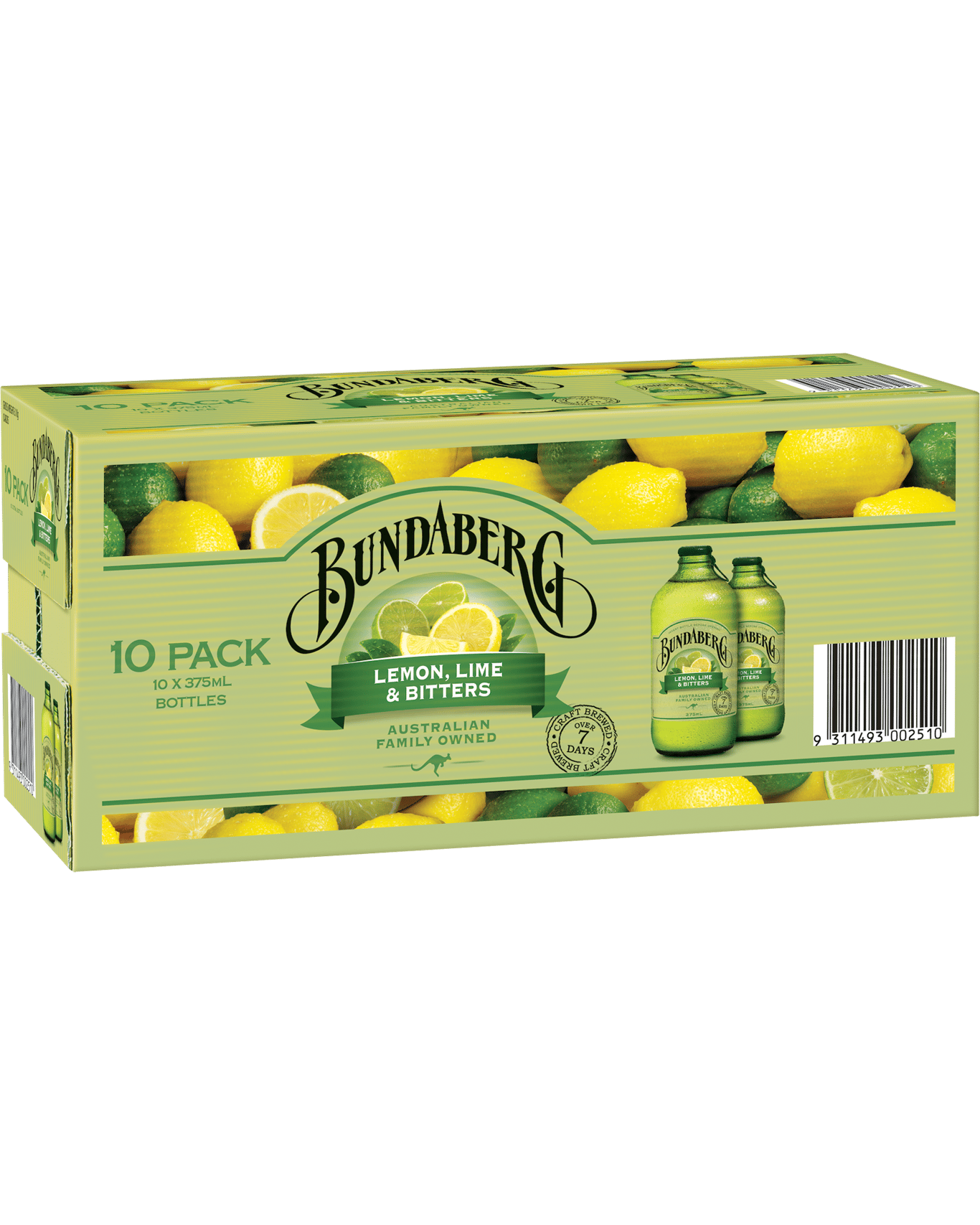 Buy Bundaberg Brewed Lemon Lime & Bitters 10 Pack 375ml Online @Lowest ...