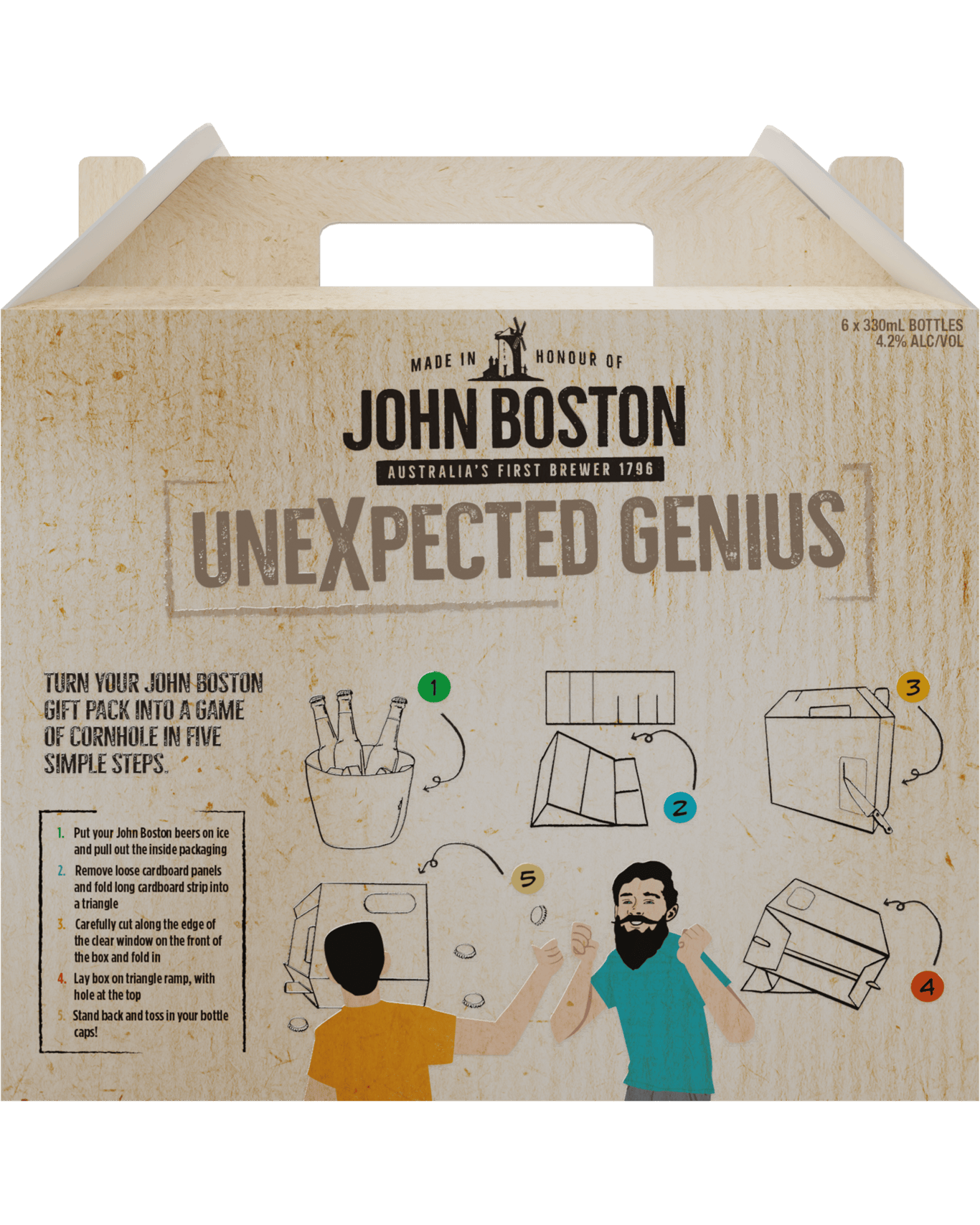 Buy John Boston Unexpected Genius 6 Pack Plus Bonus Glass Online ...