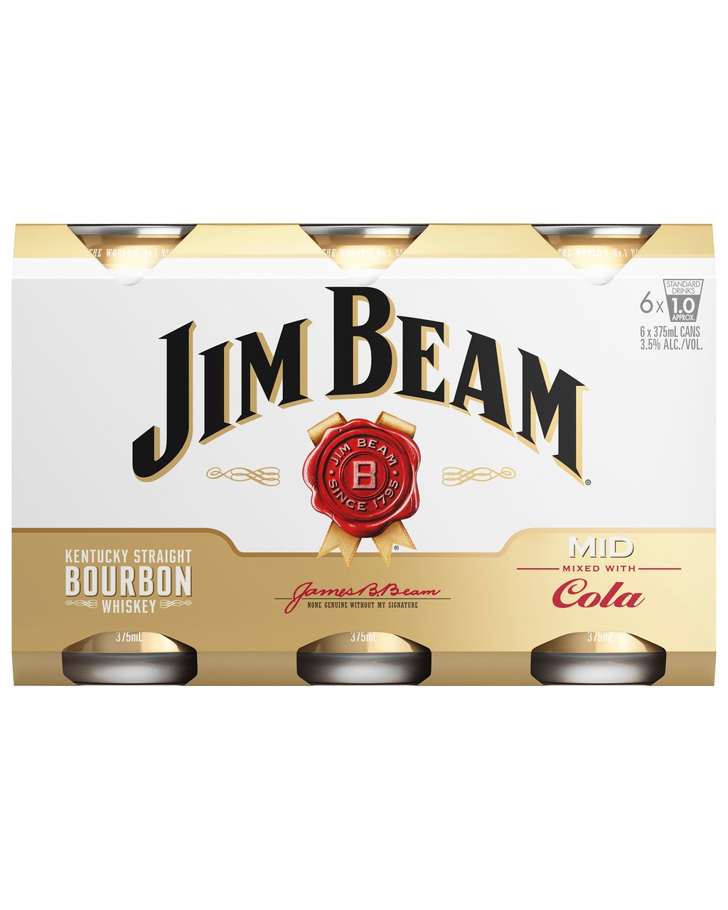 Buy Jim Beam Mid White Label Bourbon & Cola Cans 375ml Online @Lowest Price