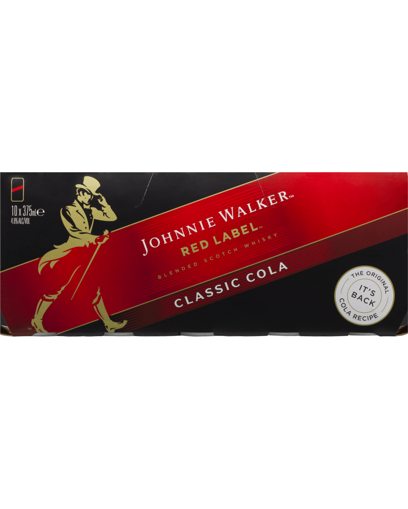 Buy Johnnie Walker Red Label & Cola 10 Pack Cans 375ml Online @Lowest Price