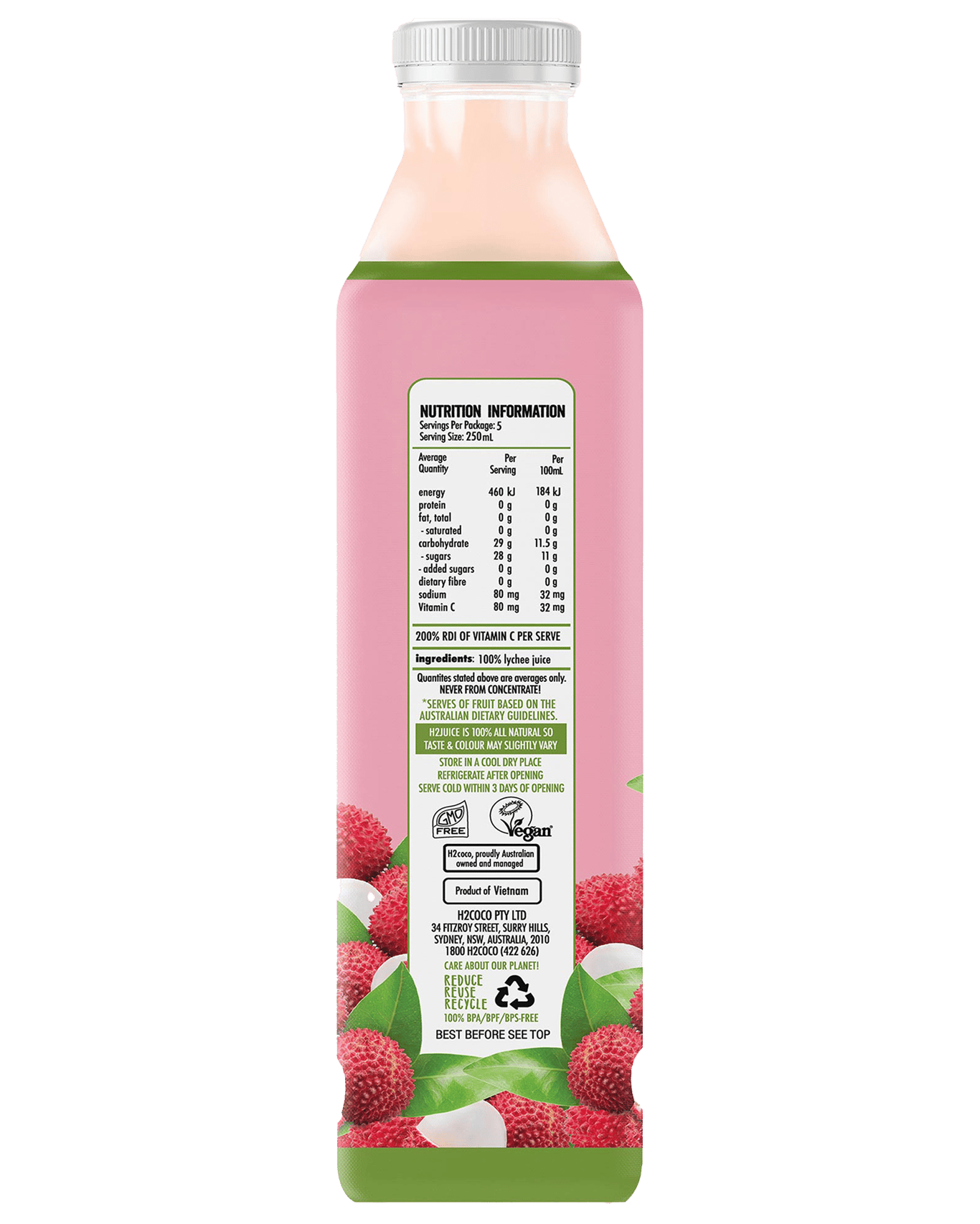 Buy H2 Juice Lychee Juice 1.25l Online @Lowest Price