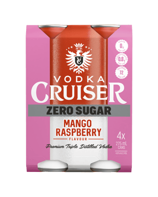 Buy Vodka Cruiser Zero Sugar Mango And Raspberry 4.6% Cans 275ml Online ...