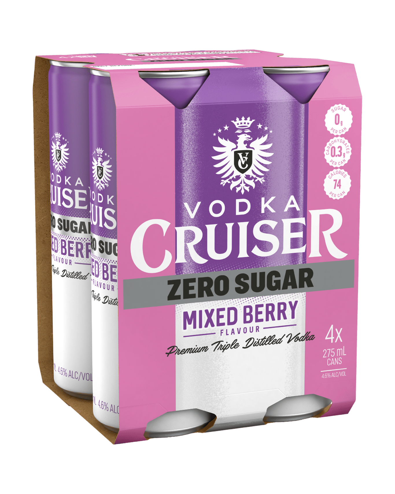 Buy Vodka Cruiser Zero Sugar Mixed Berry Cans 275ml Online @Lowest Price