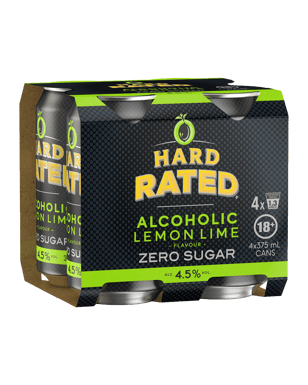 Buy Hard Rated Zero Sugar Lemon Lime Cans 375ml Online @Lowest Price