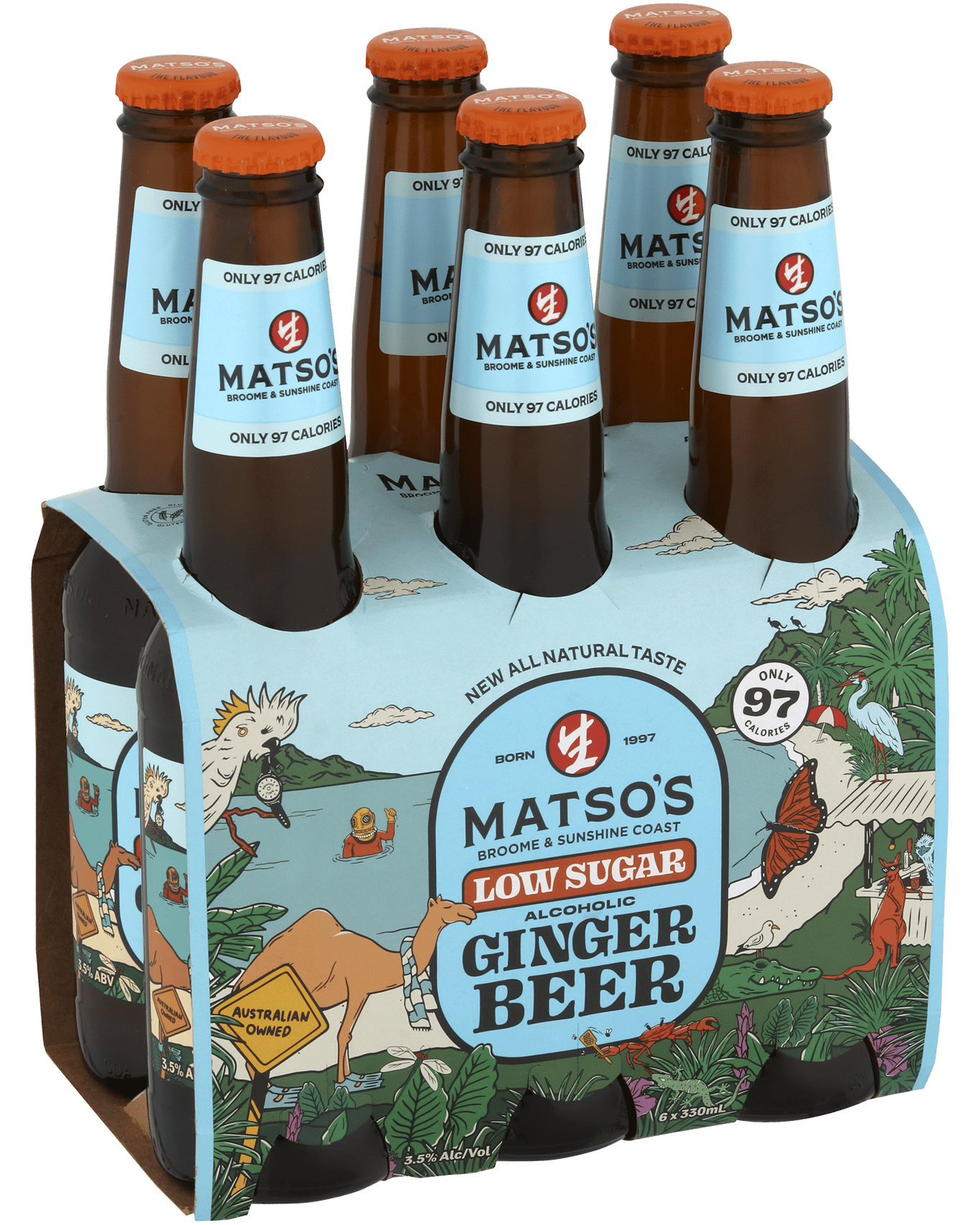 Buy Matso's Lower Sugar Ginger Beer Bottles 330ml Online @Lowest Price