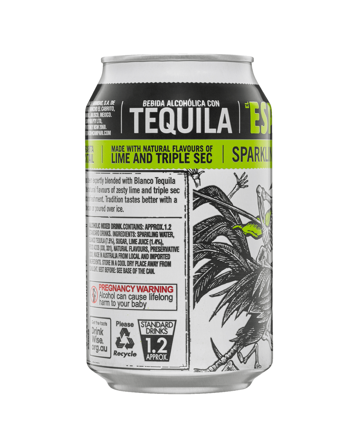 Buy Espolon Sparkling Margarita Cans 330ml Online @Lowest Price