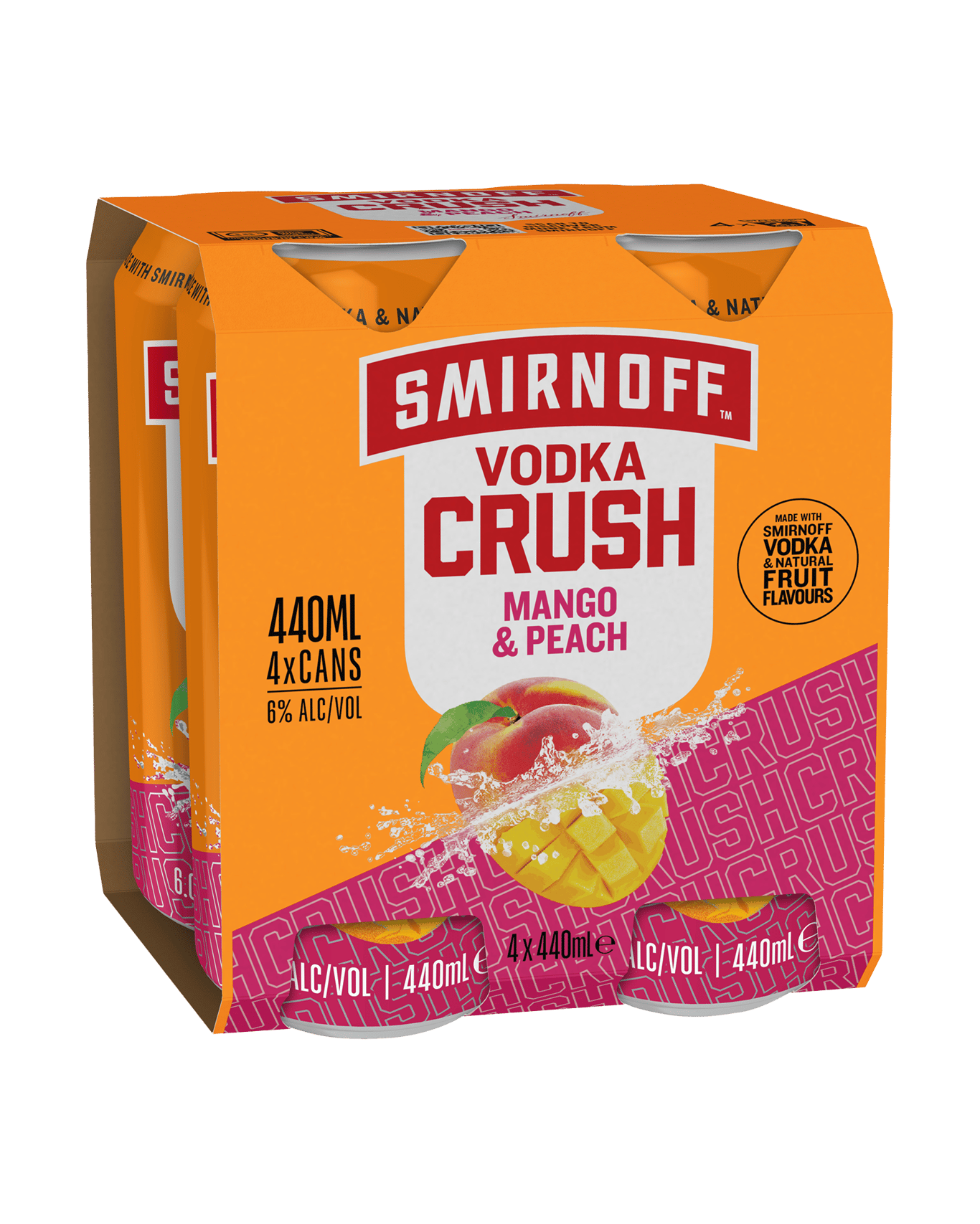 Buy Smirnoff Crush Mango And Peach Cans 440ml Online @Lowest Price