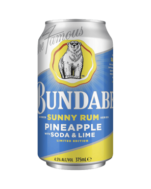 Buy Bundaberg Sunny Rum Pineapple Soda And Lime Cans 375ml Online ...