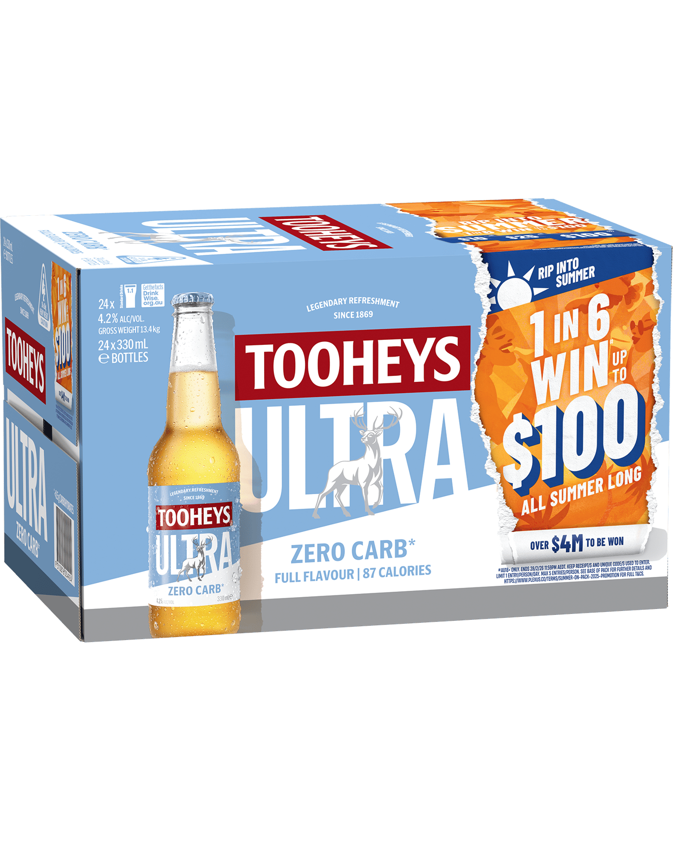 Buy Tooheys Ultra Zero Carb Bottles 330ml Online @Lowest Price