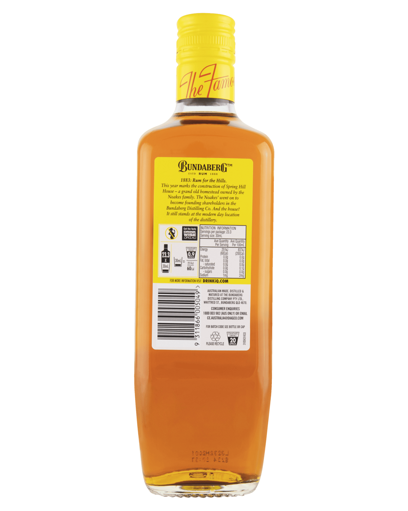 Buy Bundaberg Original Underproof Rum 700ml Online @Lowest Price