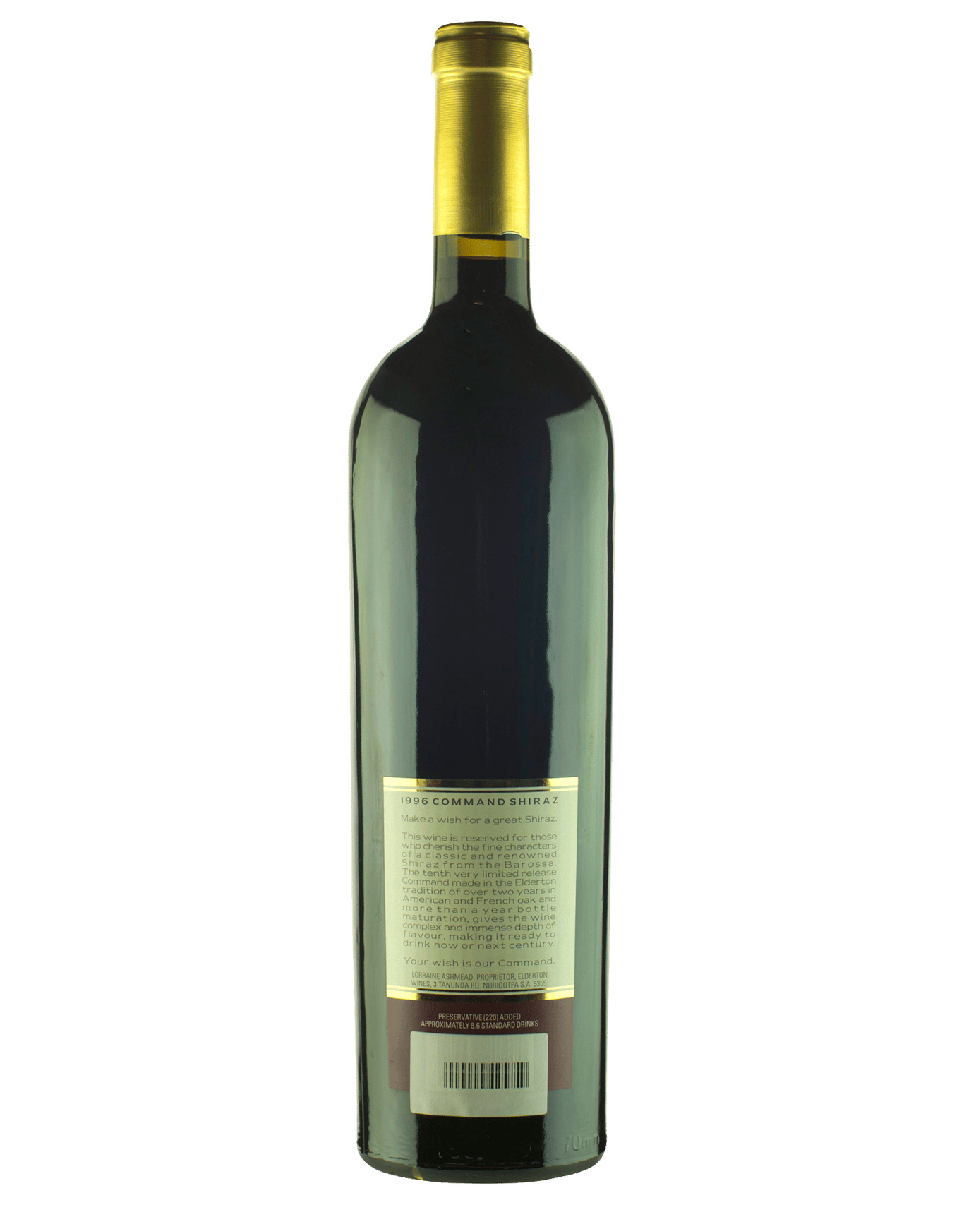 Buy Elderton Command Shiraz 1996 Online @Lowest Price