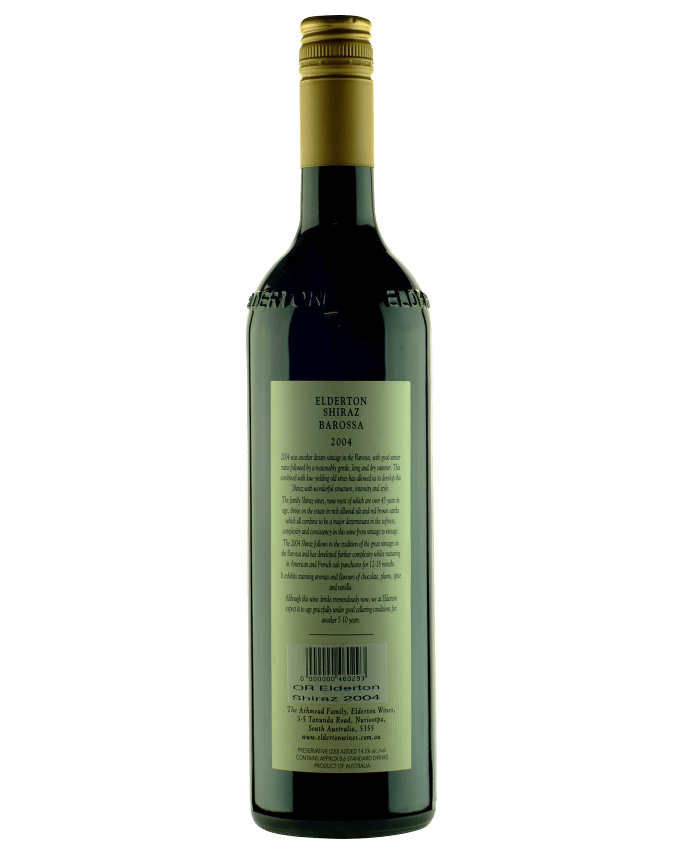 Buy Elderton Shiraz 2004 Online @Lowest Price