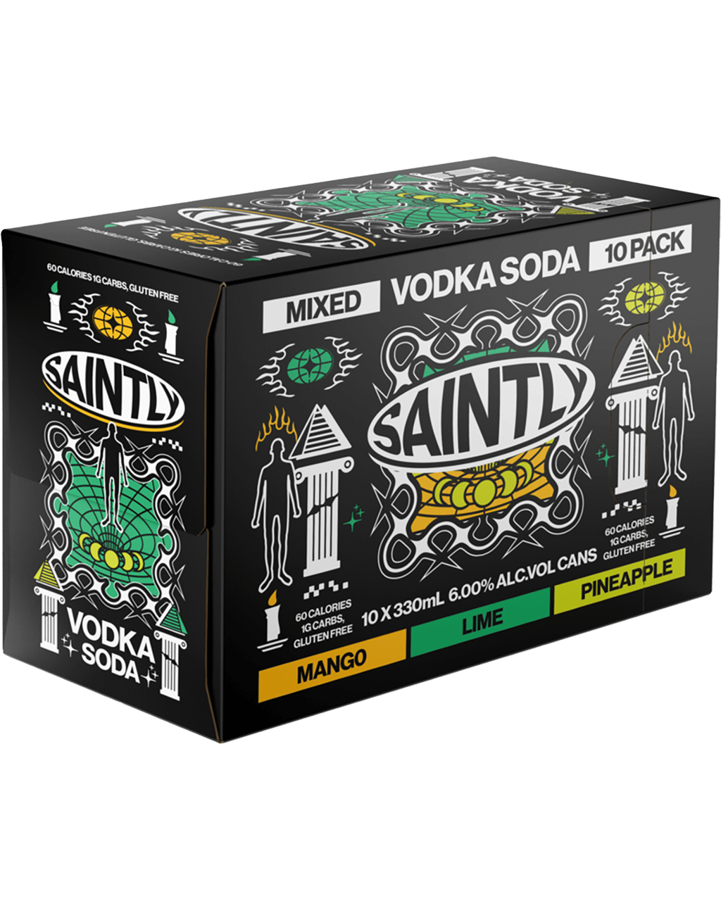 Buy Saintly Mixed Vodka And Soda 10 Pack Cans 330ml Online @Lowest Price