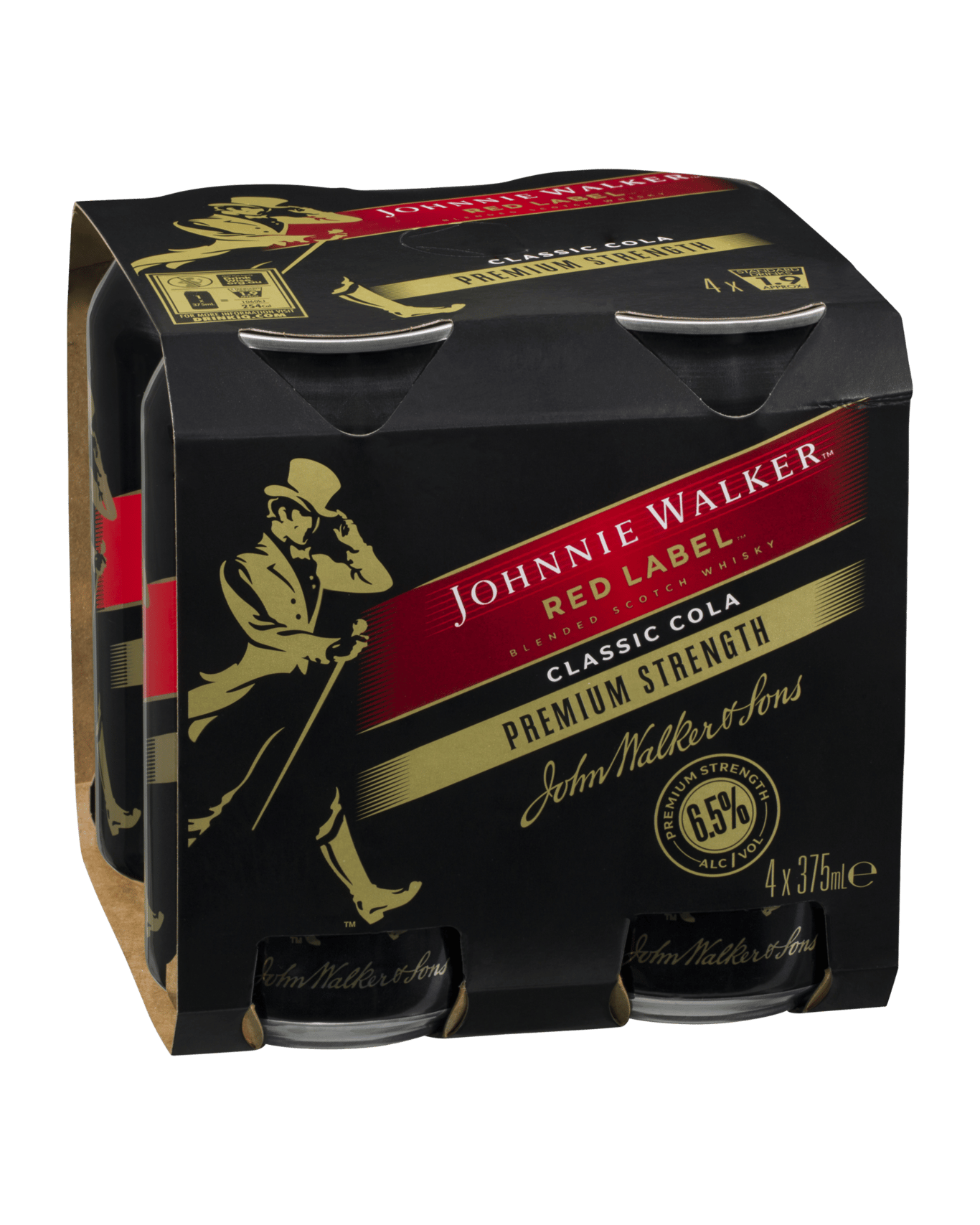 Buy Johnnie Walker Red Label & Cola 6.5% Can 375ml Online @Lowest Price
