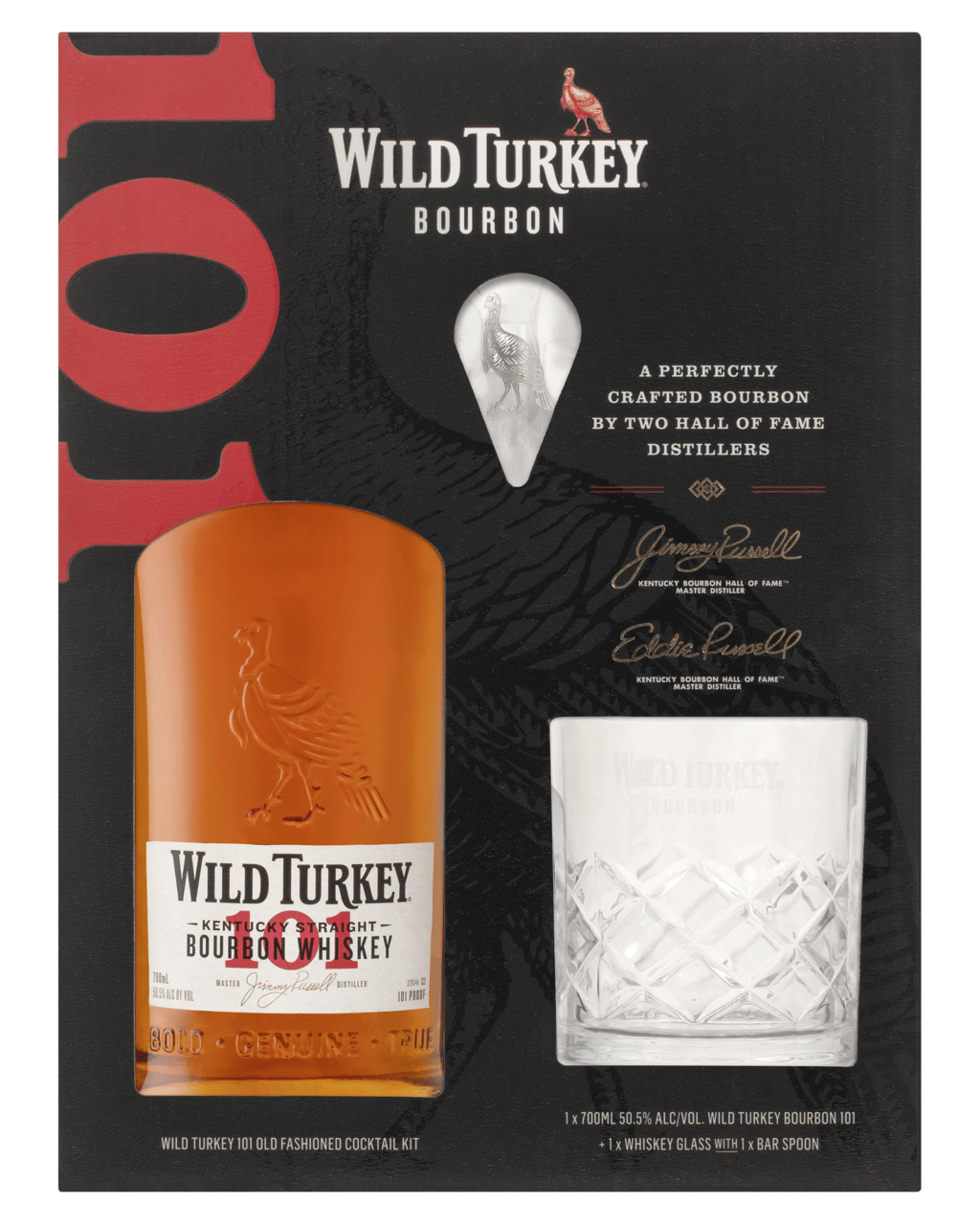 Buy Wild Turkey 101 Bourbon Whiskey 700ml Gift Pack Online @Lowest Price
