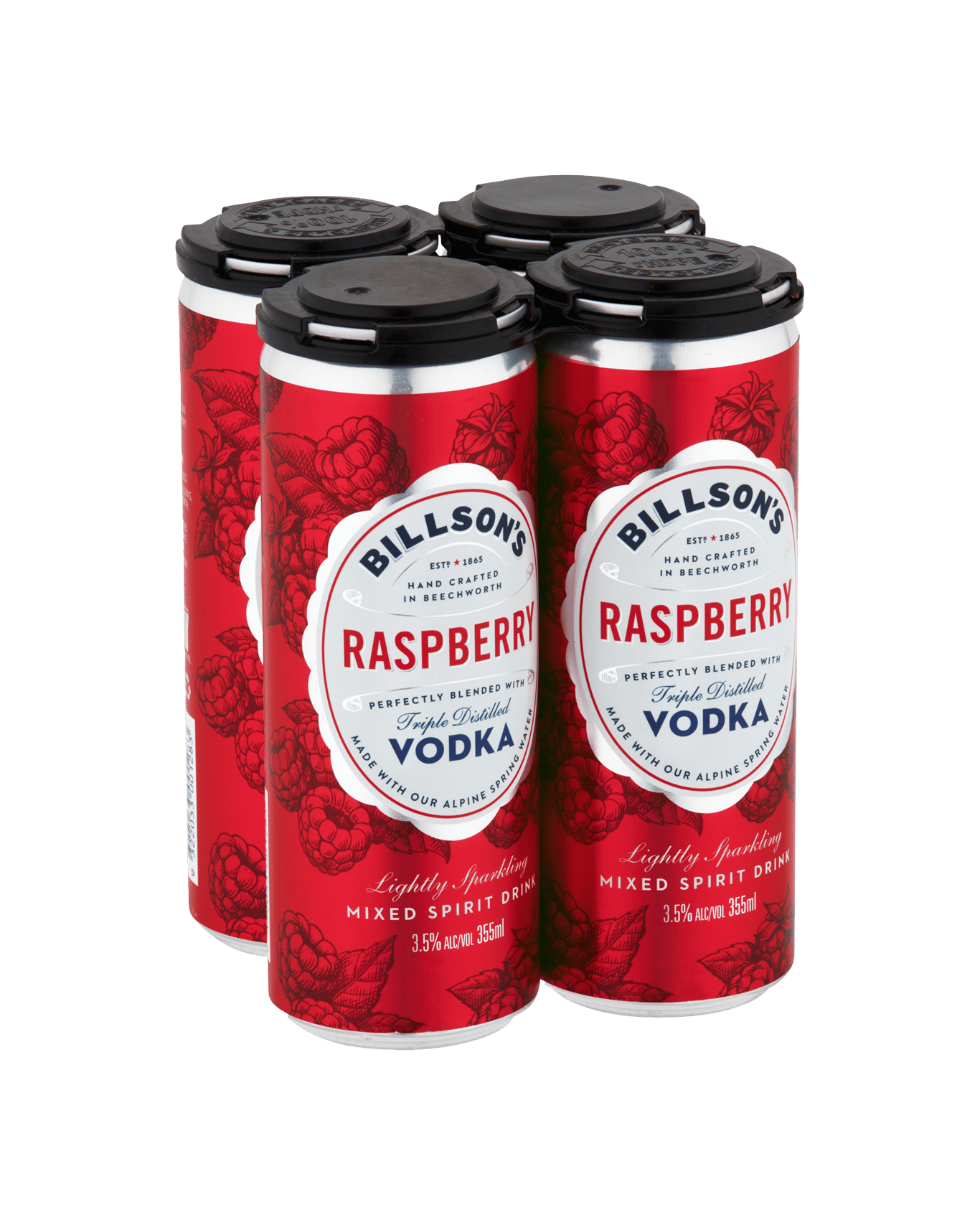 Billson's Vodka With Raspberry Cans 355ml (Unbeatable Prices): Buy ...
