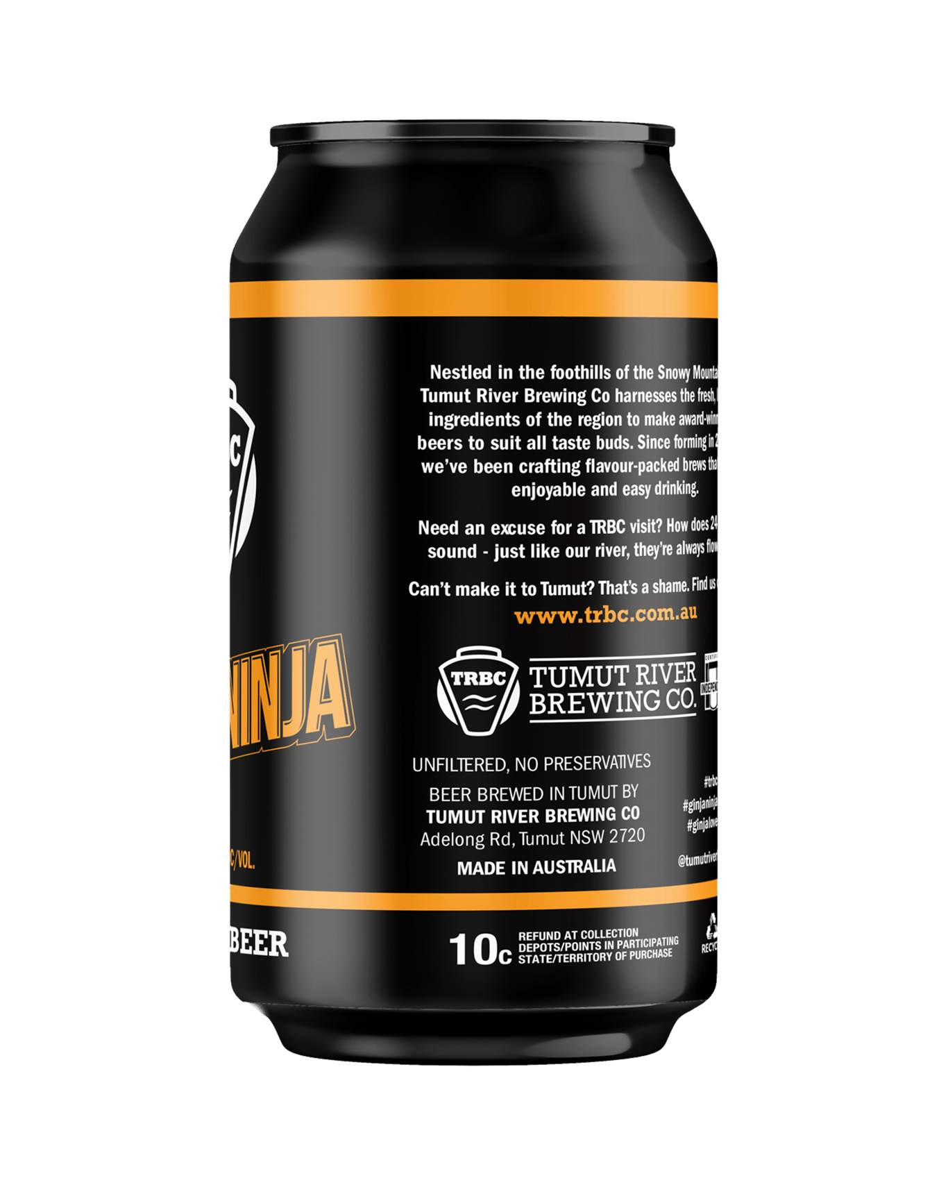 Buy Tumut River Brewing Co. Ginja Ninja Ginger Beer Cans 375ml Online ...