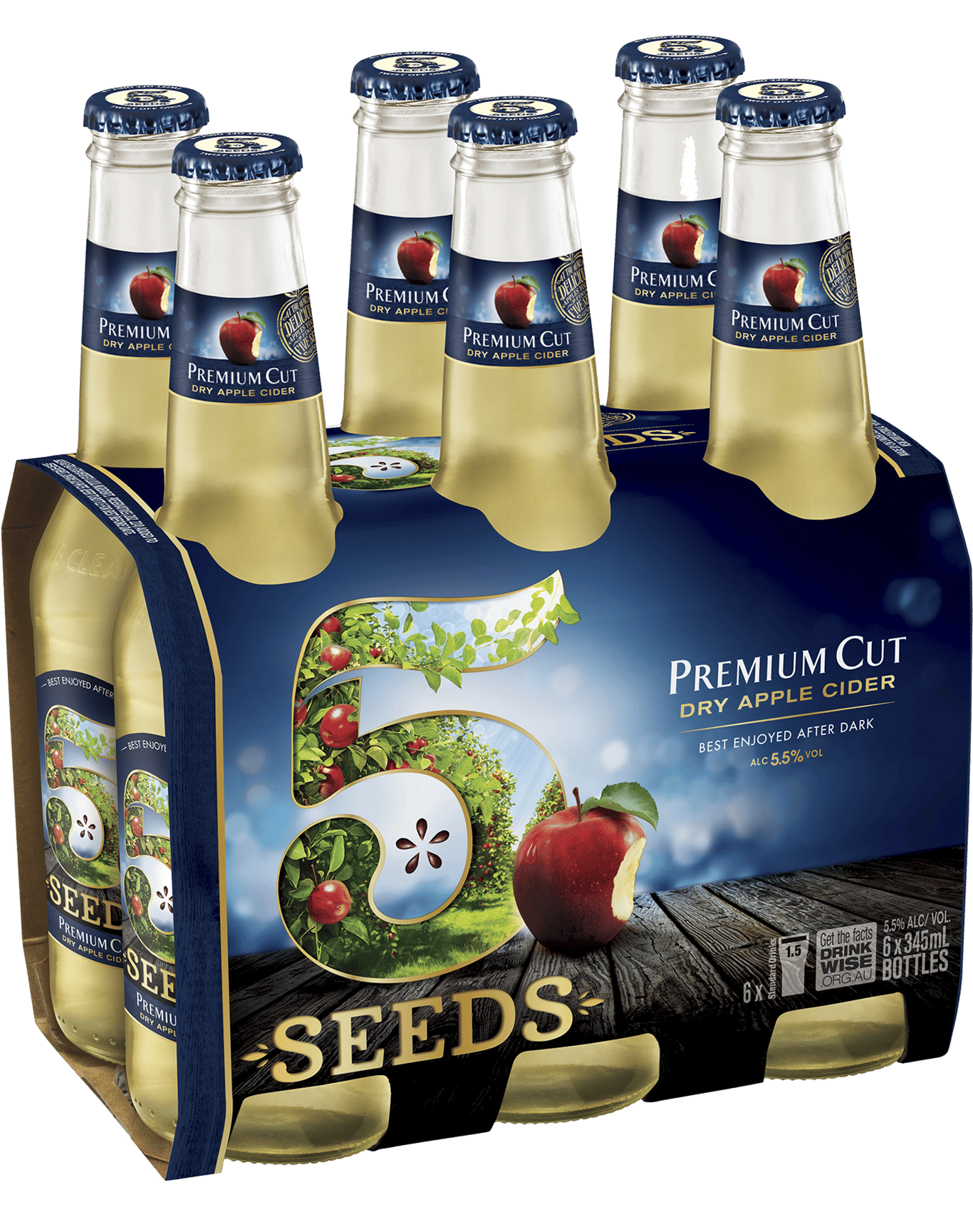 Buy 5 Seeds Premium Cut Dry Apple Cider 345ml Online @Lowest Price