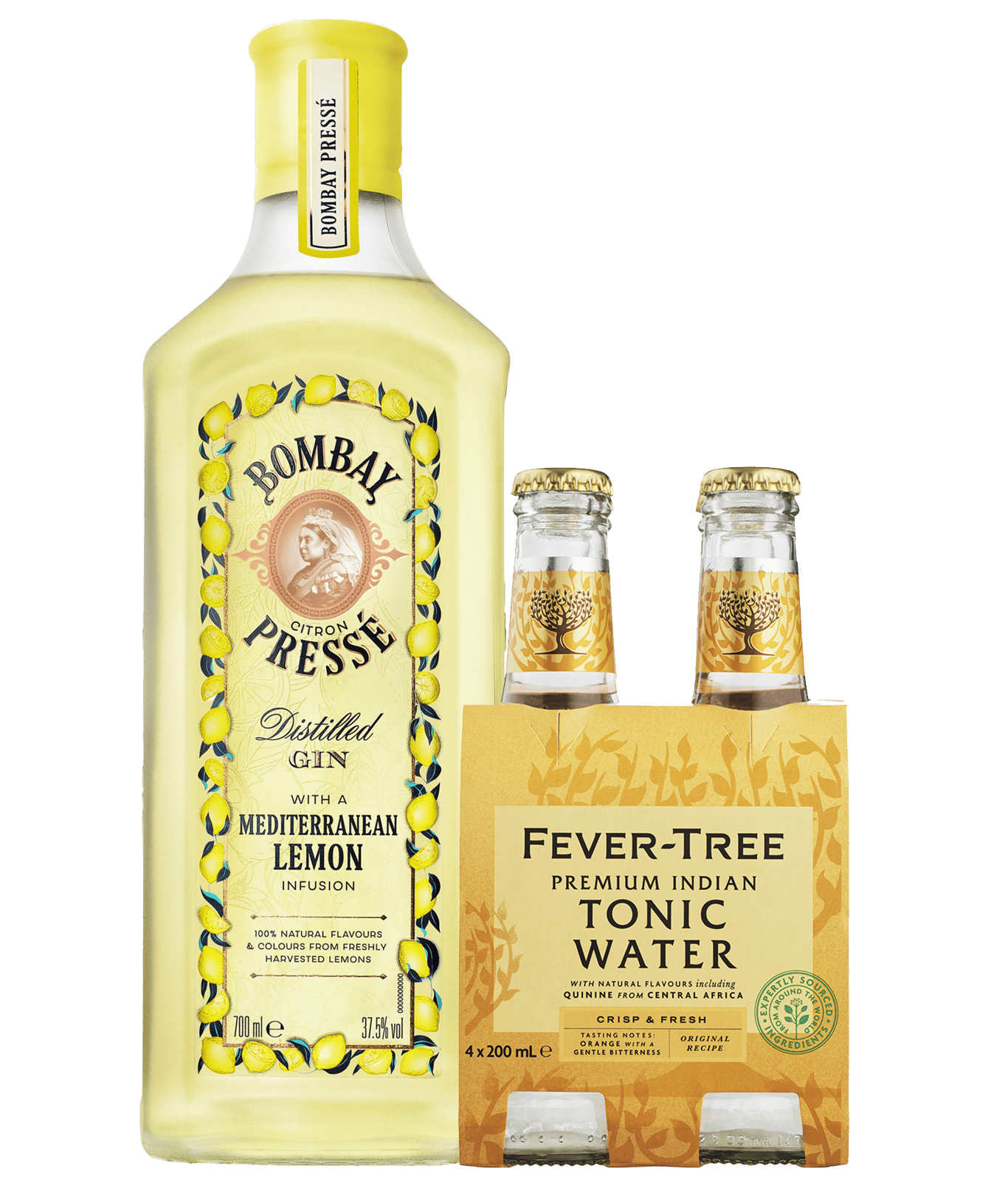 Buy Bombay Sapphire Citron Pressé 700ml & Fever-tree Indian Tonic Water ...