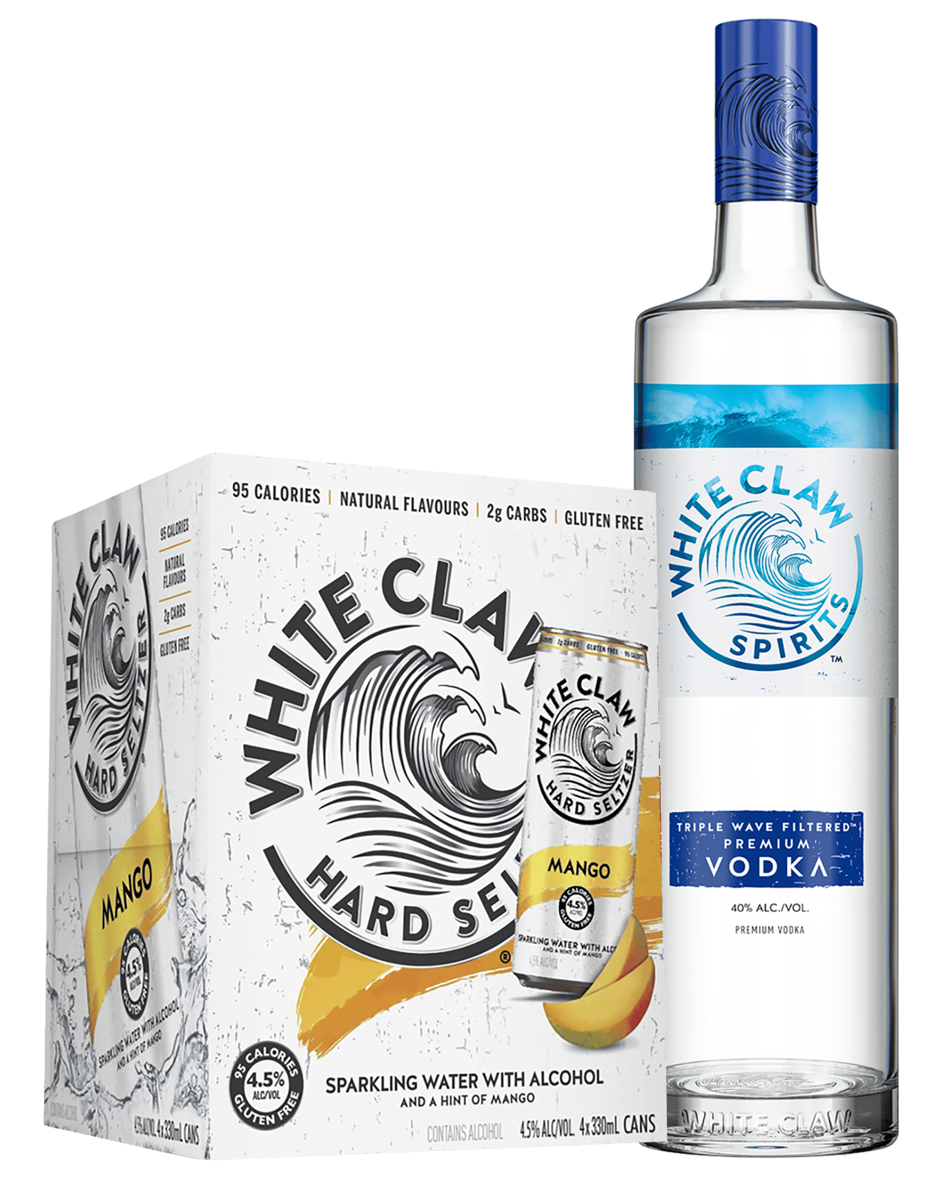Buy White Claw Premium Vodka 700ml & White Claw Mango 4x330ml Cans ...