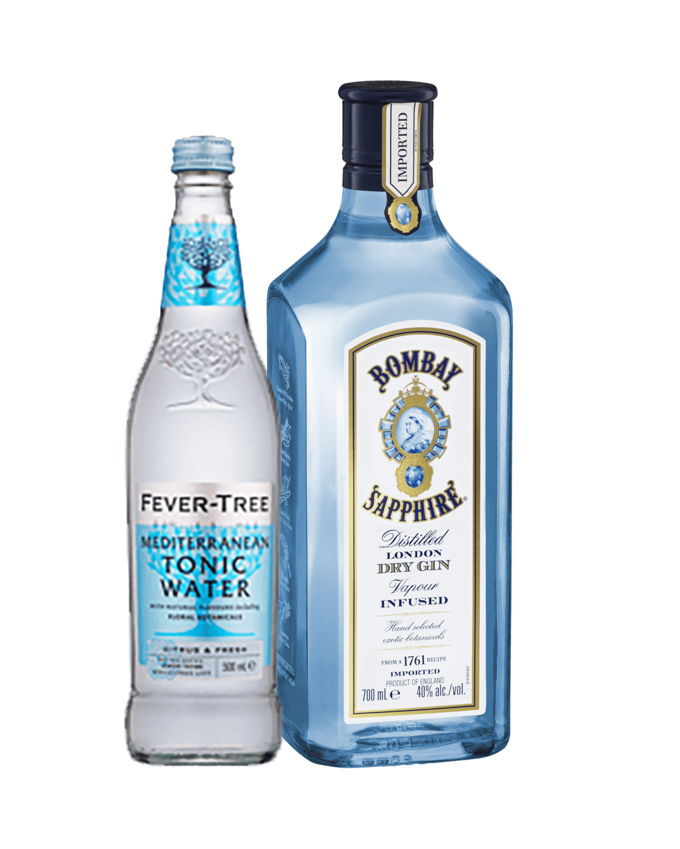 Buy Bombay Sapphire London Dry Gin 700ml And Fever Tree Mediterranean ...