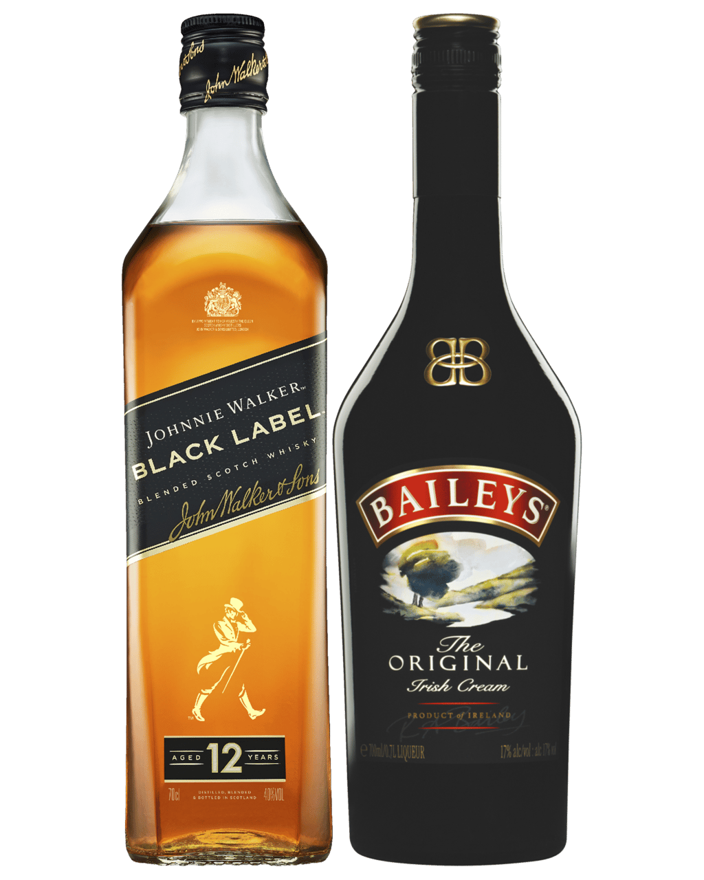 Buy Johnnie Walker Black Label Scotch Whisky 700ml & Bailey's Irish ...