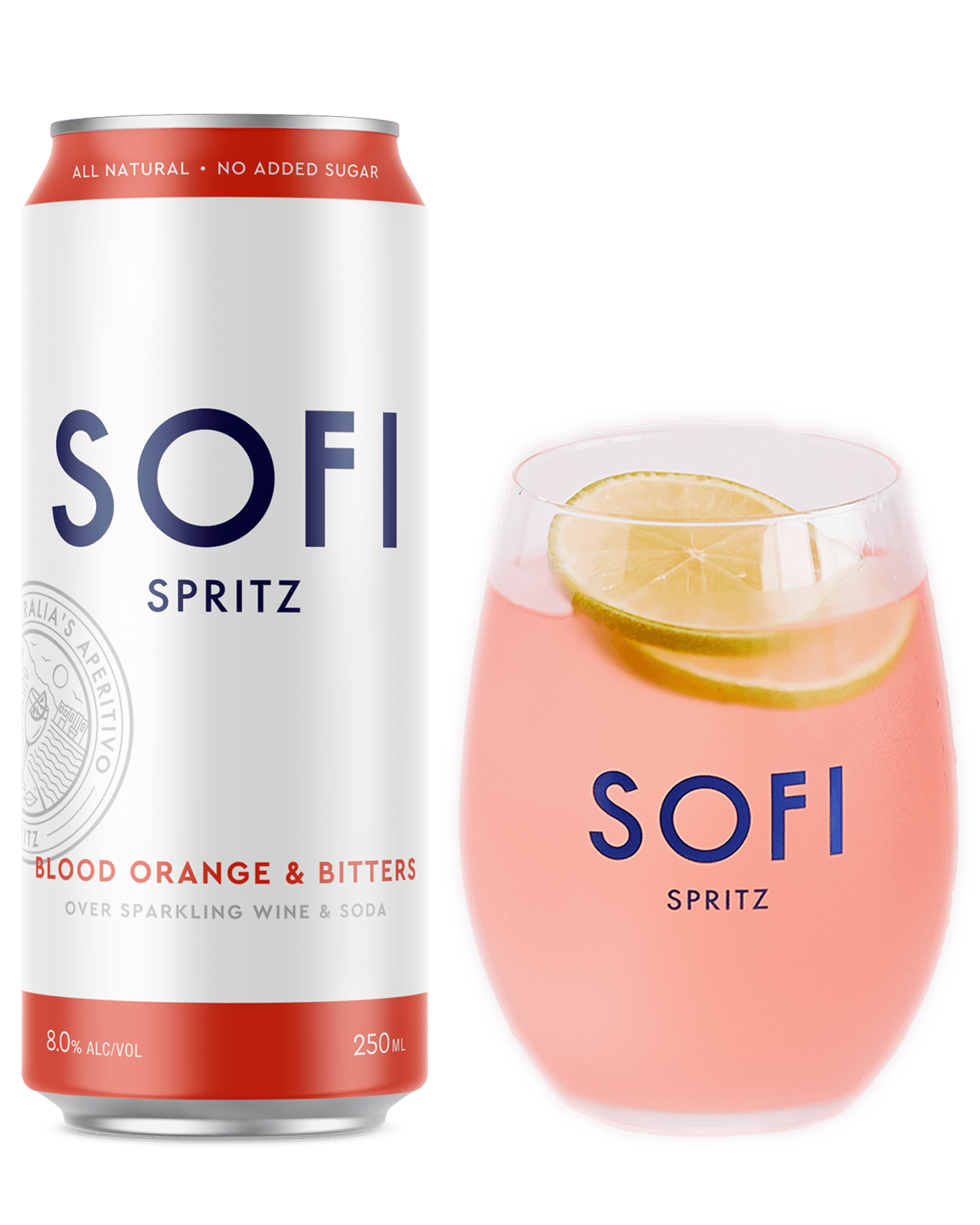 Buy Sofi Spritz Blood Orange & Bitters 24x250ml Cans & Esky Online ...