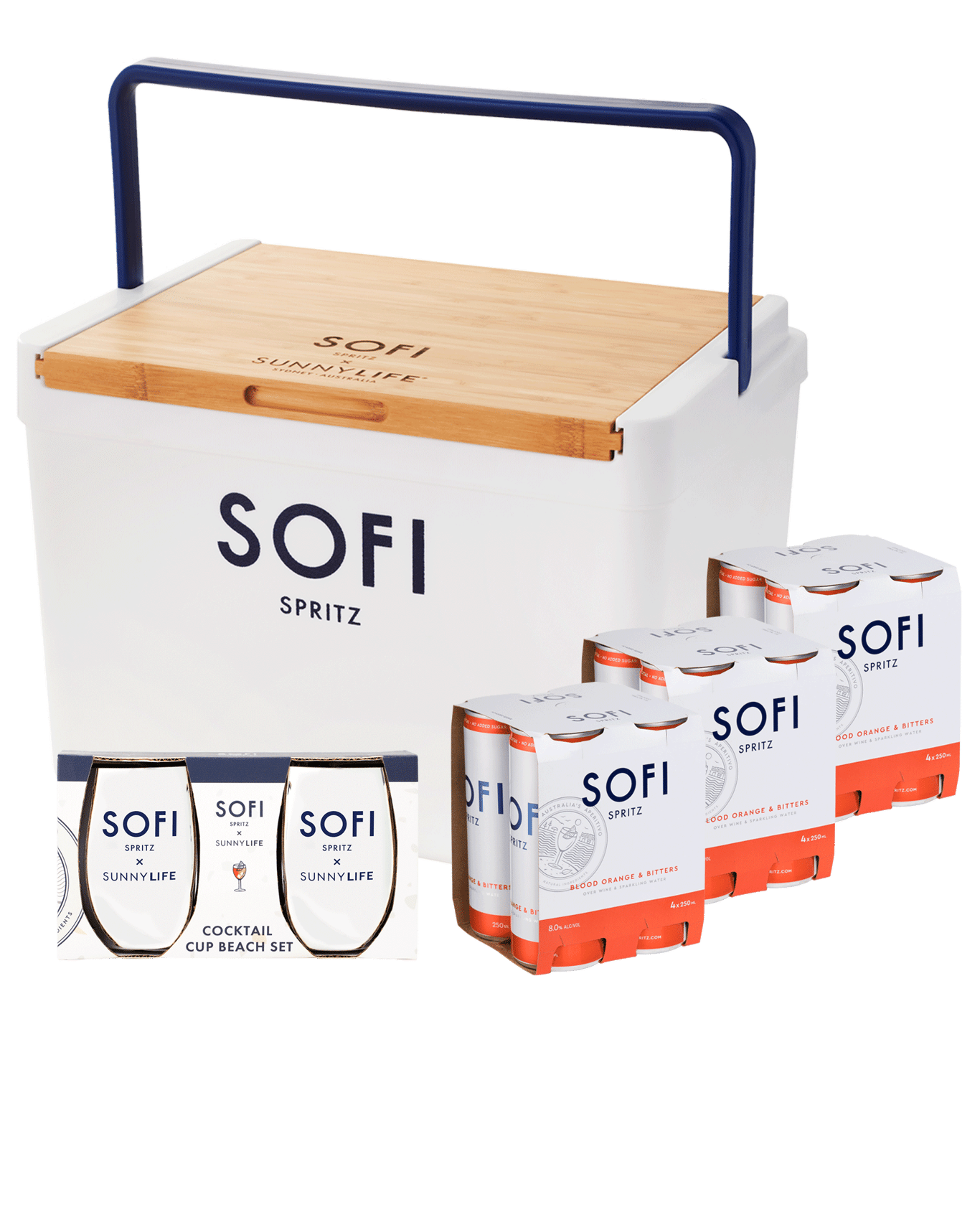 Buy Sofi Spritz Blood Orange & Bitters 12x250ml Cans, Esky + Twin Pack ...