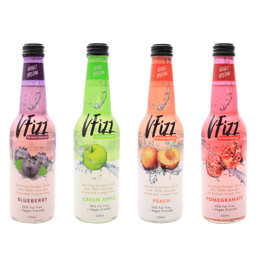 Buy Vfizz Non-alcoholic Sparkling Vinegar Cider (pomegranate, Peach ...