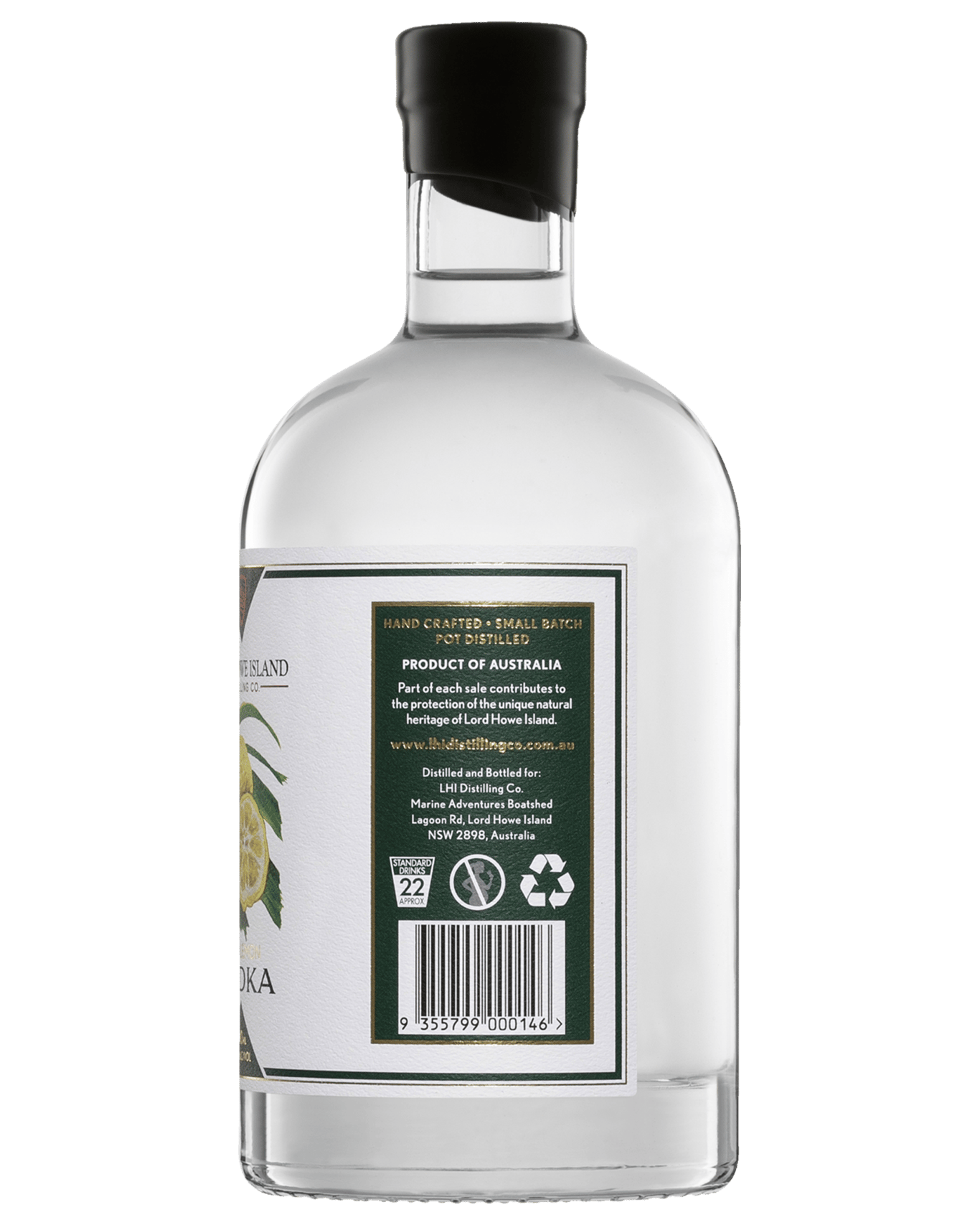 Buy Lord Howe Island Distilling Co. Wild Lemon Vodka 700ml Online ...