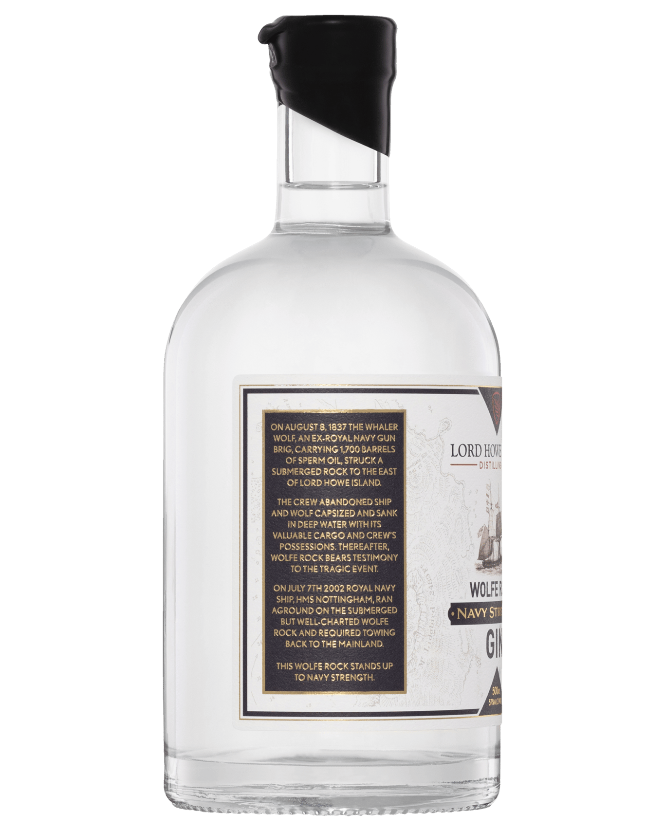 Buy Lord Howe Island Distilling Co. Wolfe Rock Navy Strength Gin 500ml ...